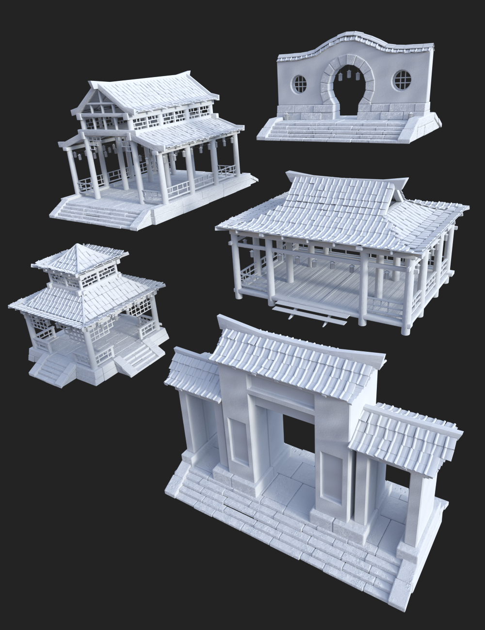 Asian Structures 2 | Daz 3D