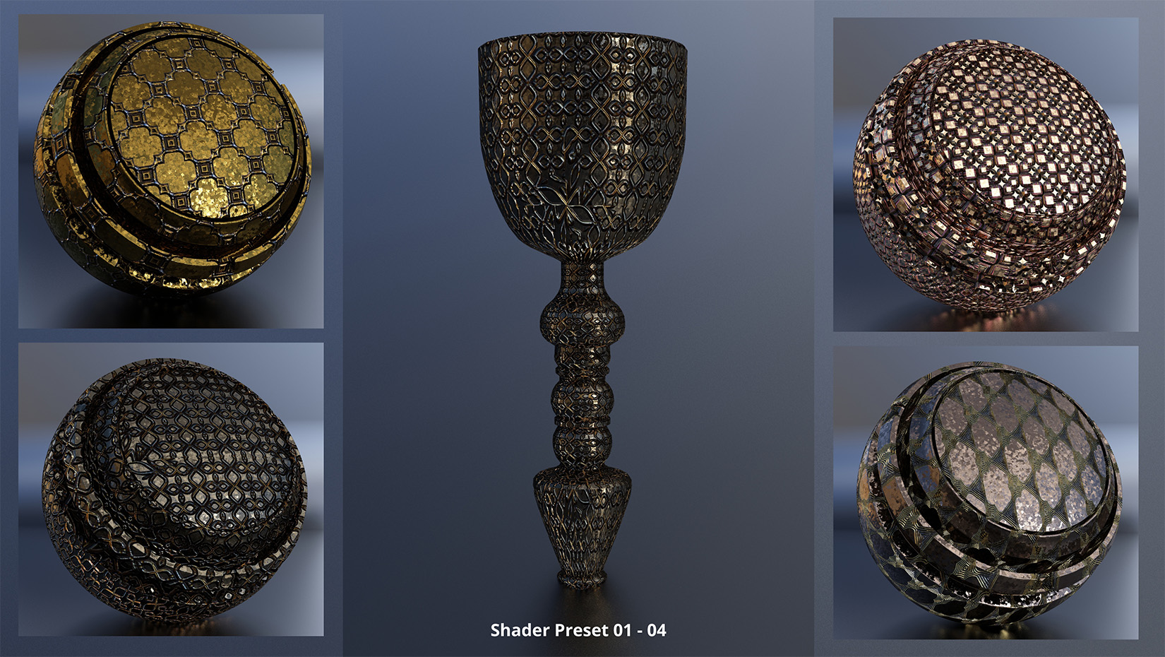 Patterned Metal Iray Shaders ⋆ 3d-stuff Community