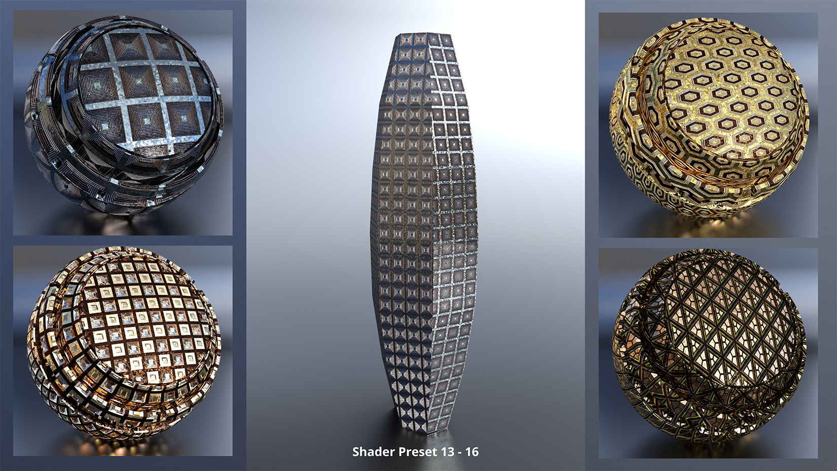 Patterned Metal Iray Shaders | Daz 3D