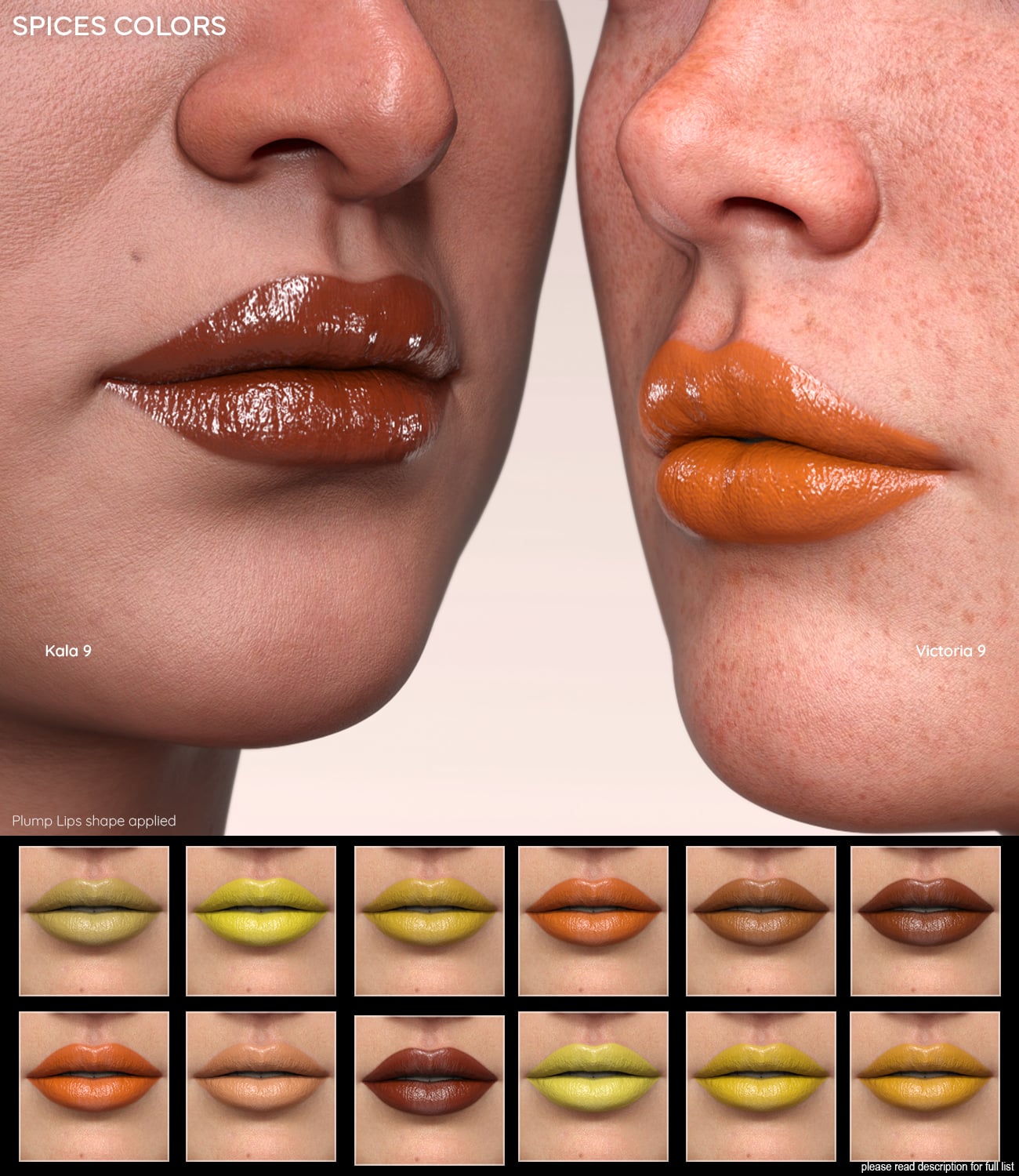 CGI Kiss Me Lip Gloss for Genesis 9 | Daz 3D