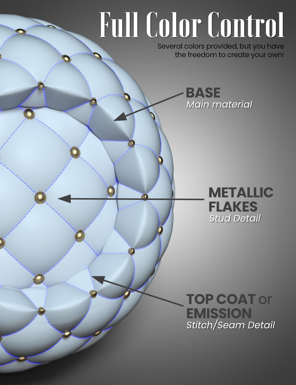 Padded Fabric Shaders | Daz 3D