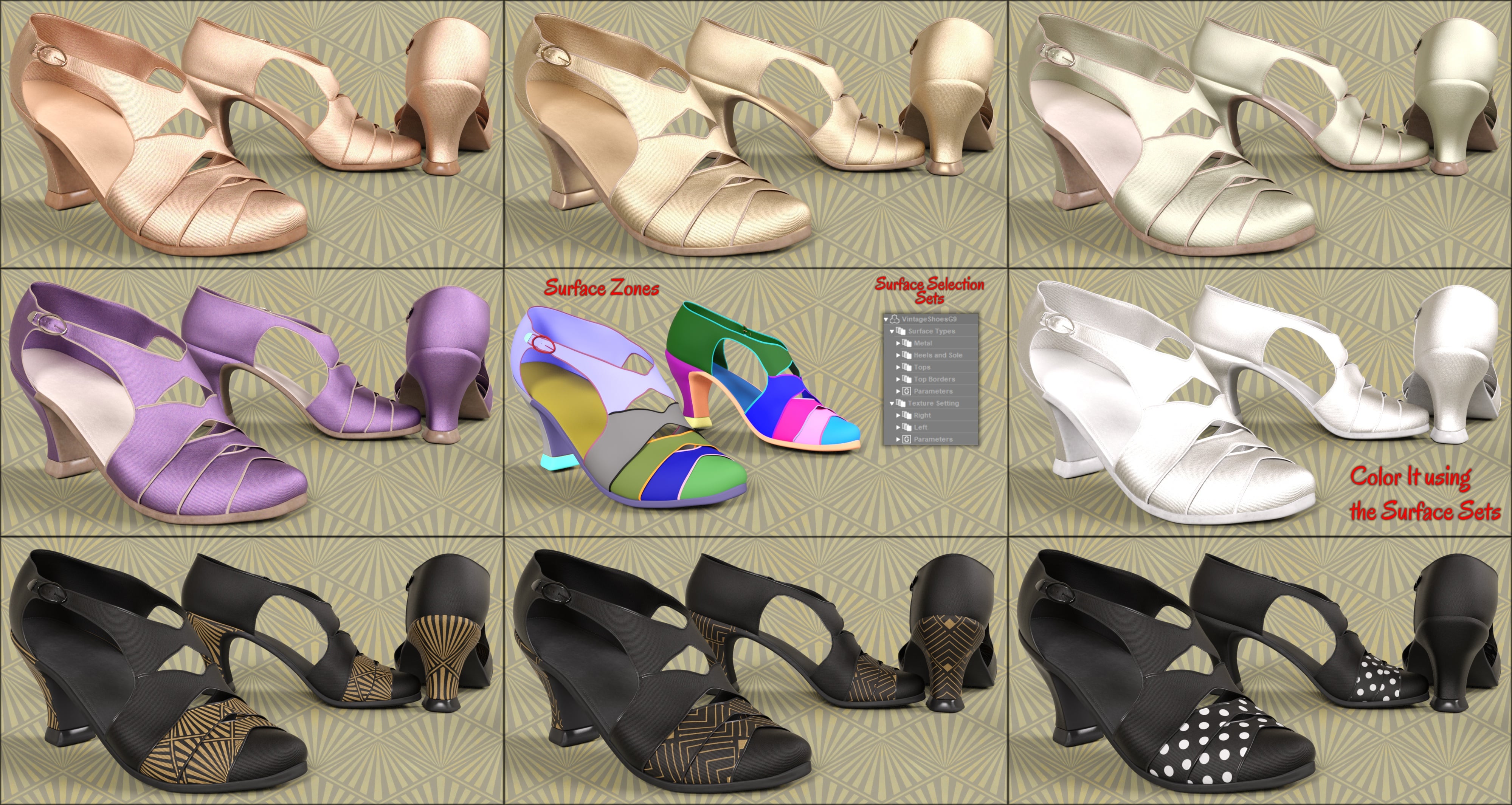 Timeless Vintage Shoes for Genesis 9 | Daz 3D