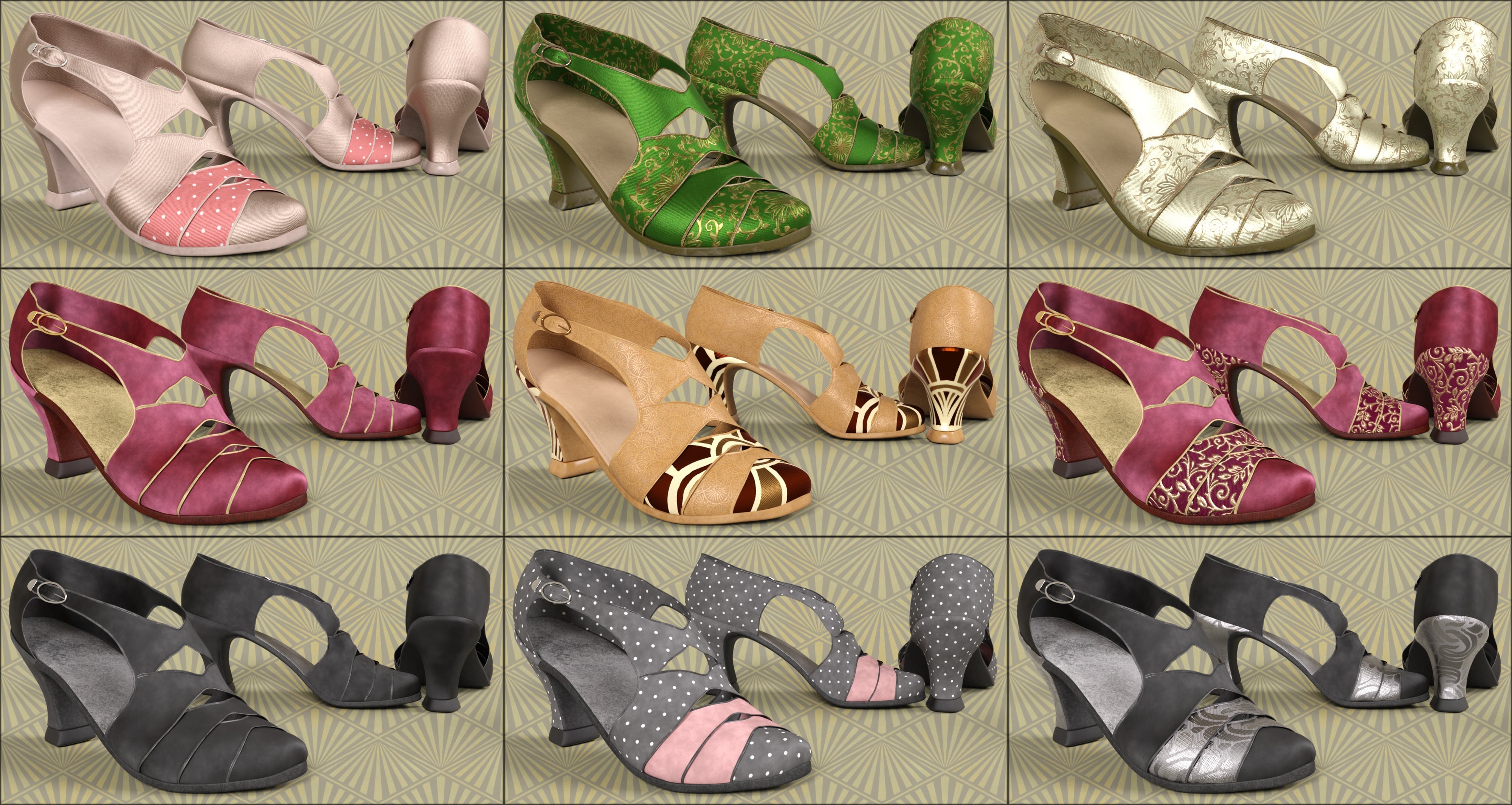 Timeless Vintage Shoes for Genesis 9 | Daz 3D