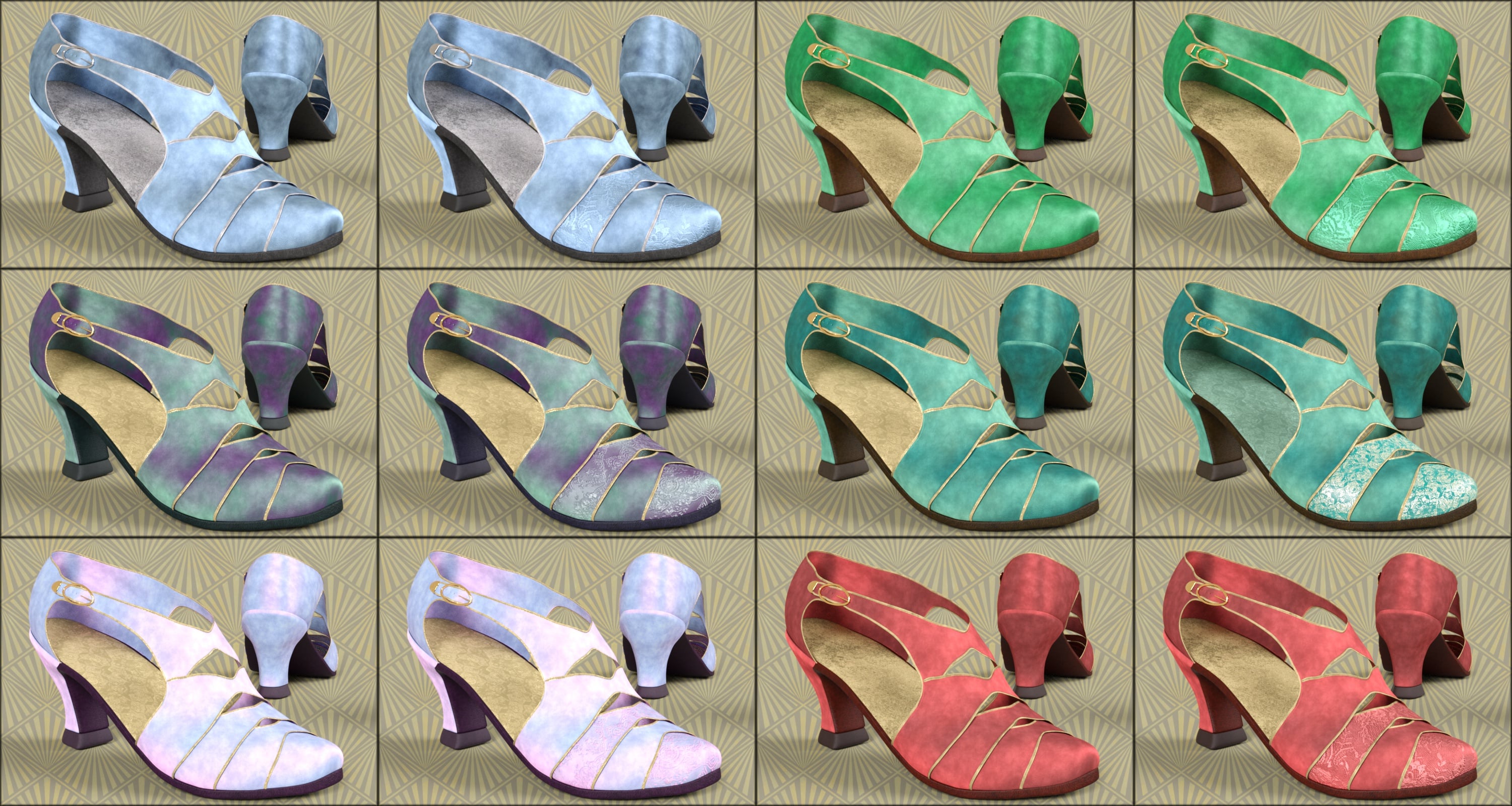 Timeless Vintage Shoes for Genesis 9 | Daz 3D
