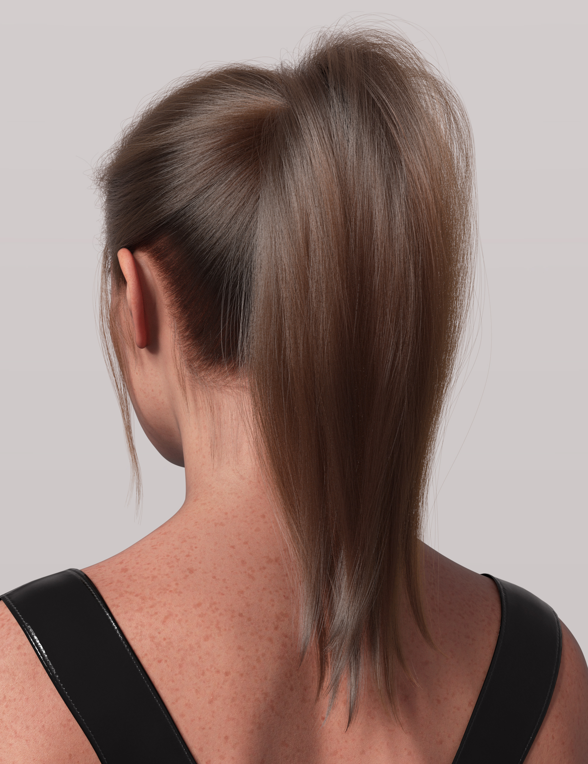 dForce Strand-Based Casual Side Parted Ponytail Hair for Genesis 9 and ...