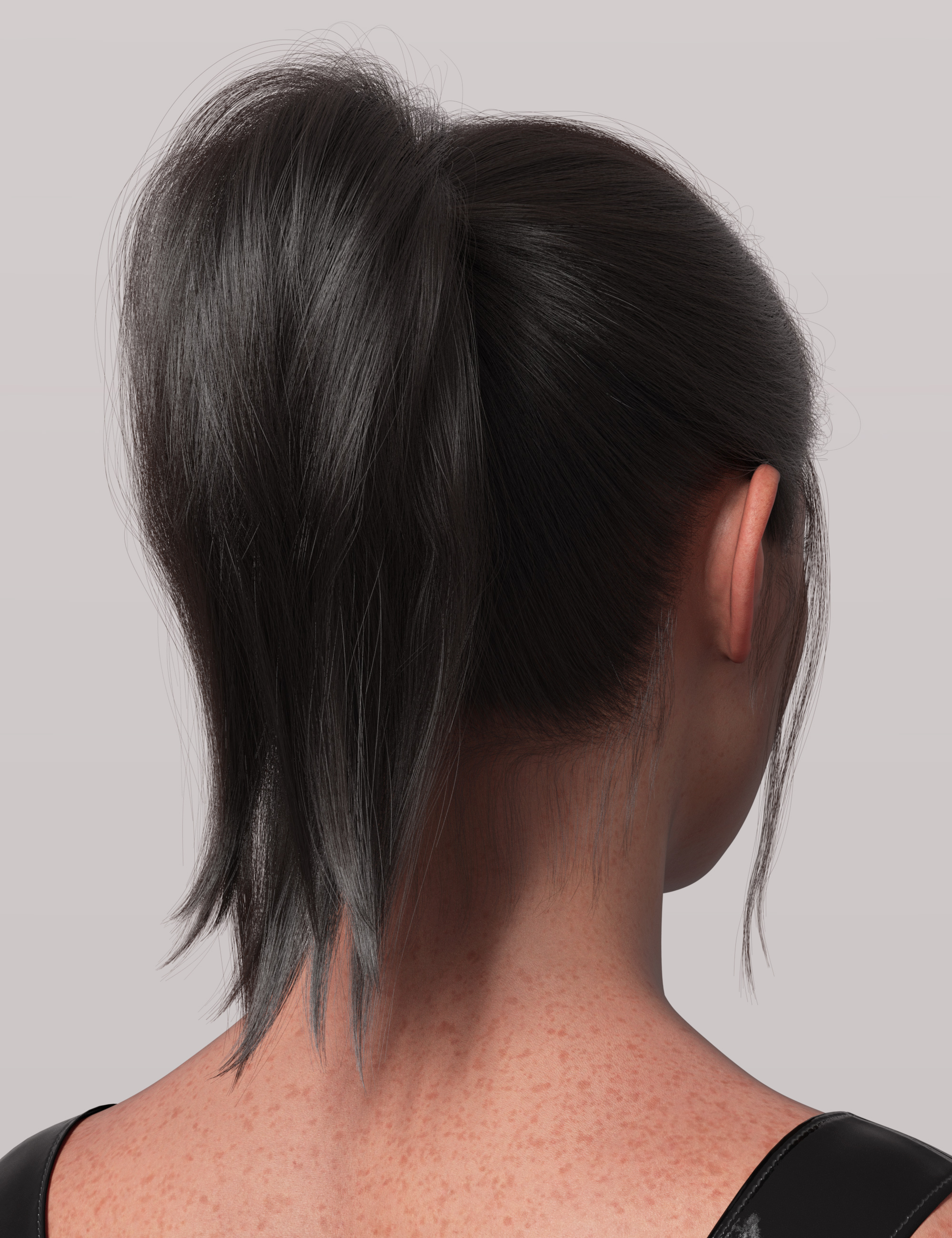 dForce Strand-Based Casual Side Parted Ponytail Hair for Genesis 9 and ...