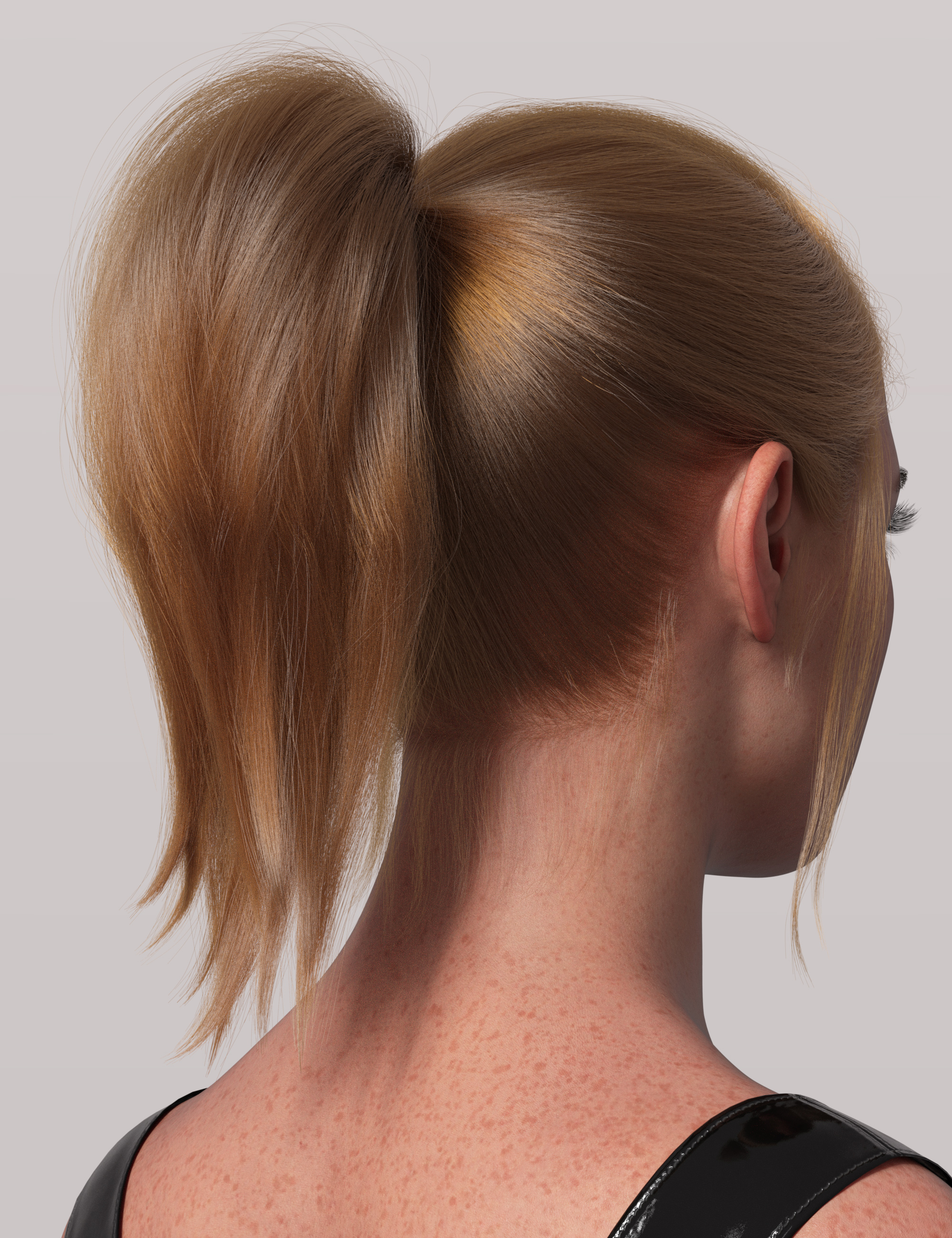 dForce Strand-Based Casual Side Parted Ponytail Hair for Genesis 9 and ...