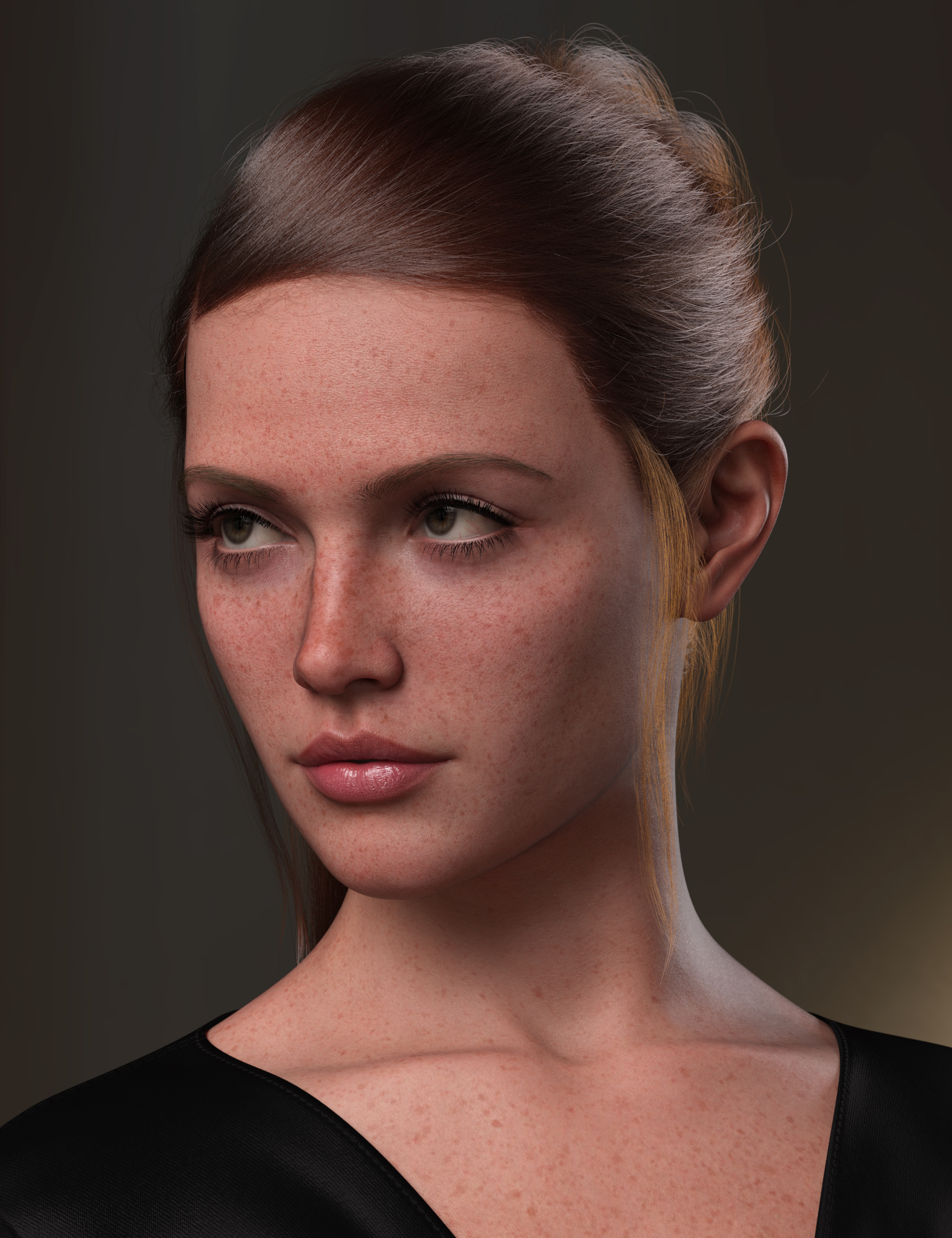 dForce Strand-Based Casual Side Parted Ponytail Hair for Genesis 9 and ...