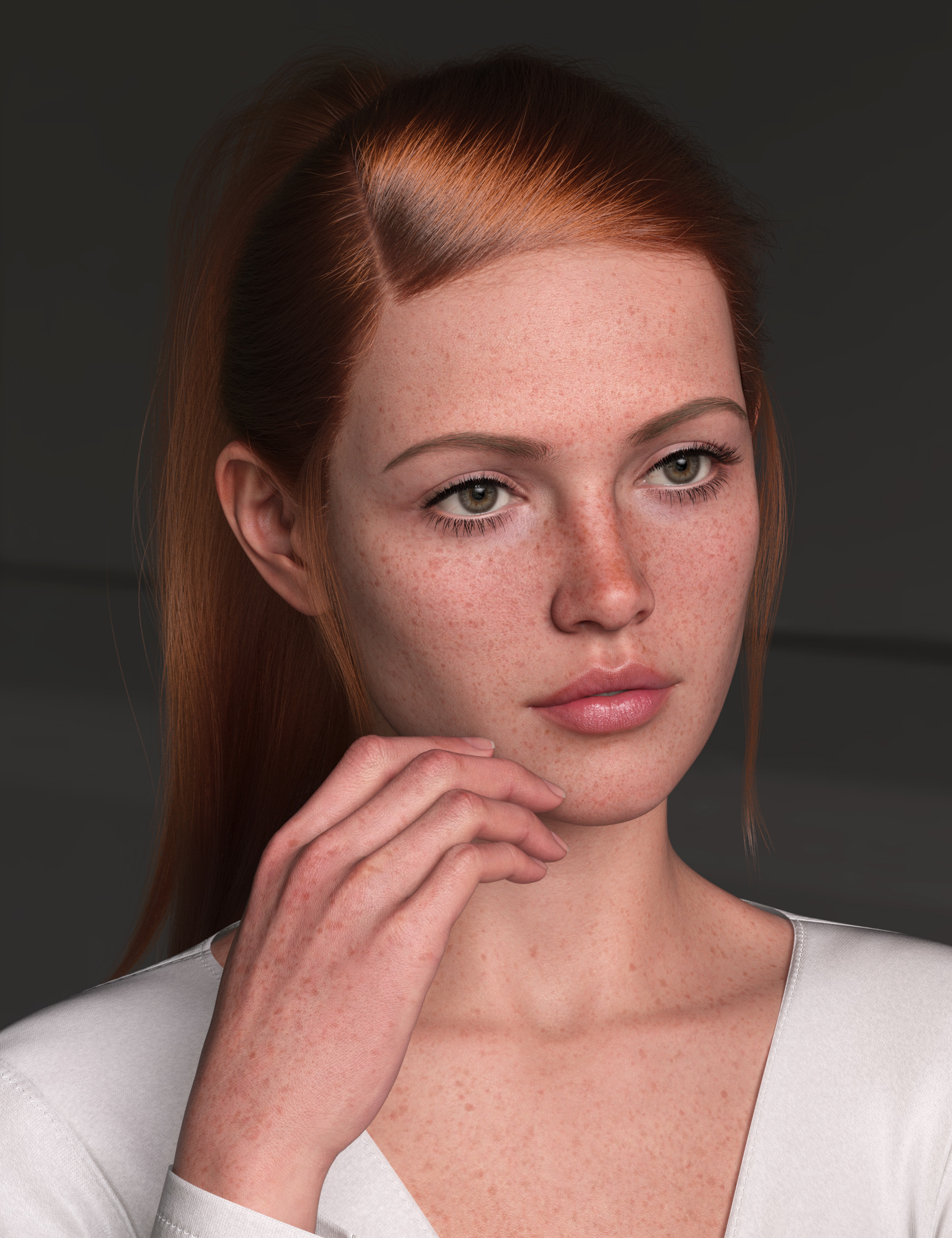 dForce Strand-Based Casual Side Parted Ponytail Hair for Genesis 9 and ...