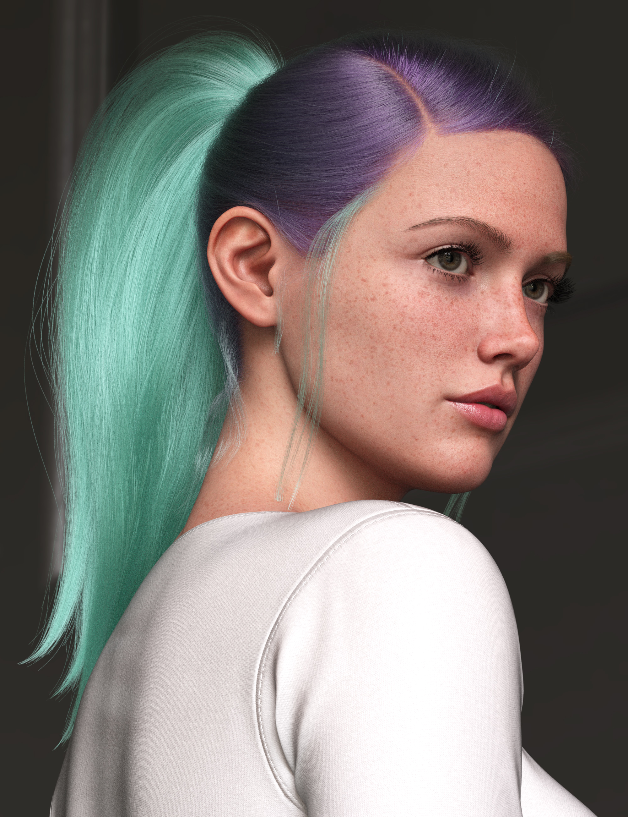 dForce Strand-Based Casual Side Parted Ponytail Hair Color Expansion ...