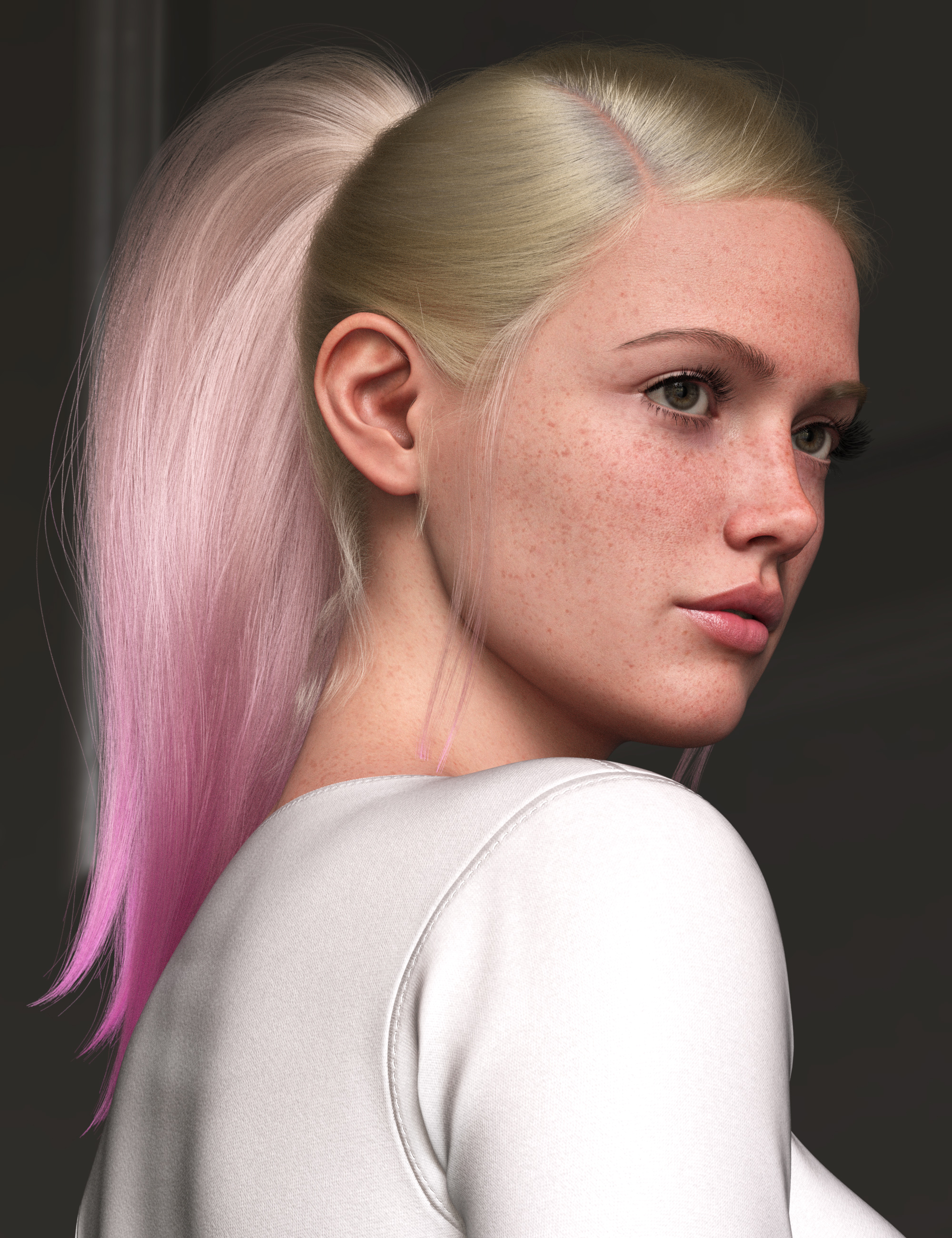 dForce Strand-Based Casual Side Parted Ponytail Hair Color Expansion ...