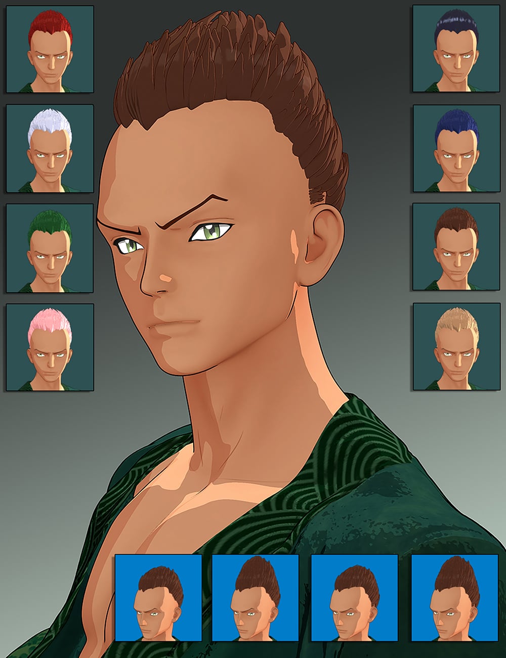 MB Tass Toon Hair for Genesis 9 | Daz 3D