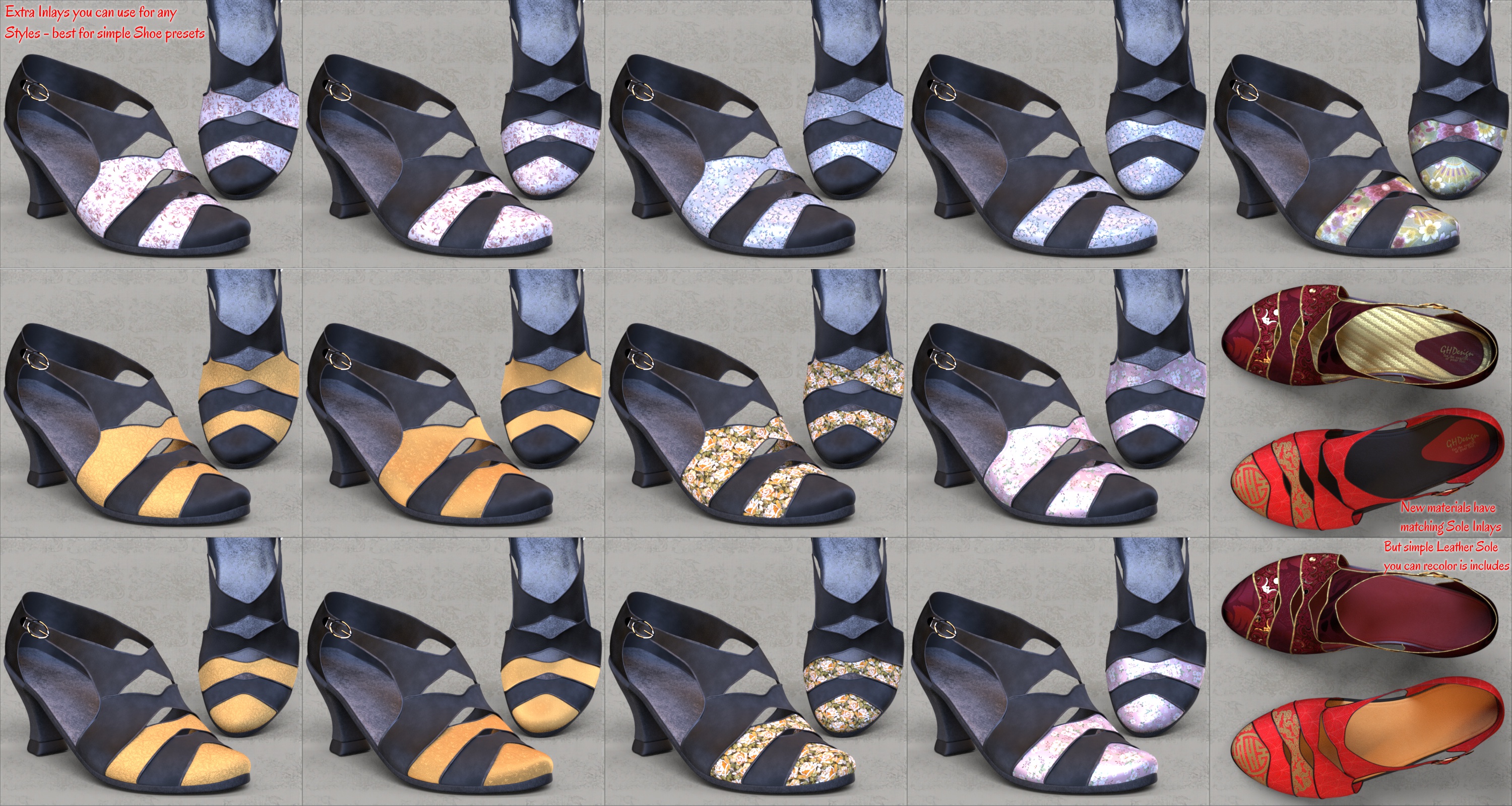 Timeless Vintage Shoes Expansion Megapack | Daz 3D