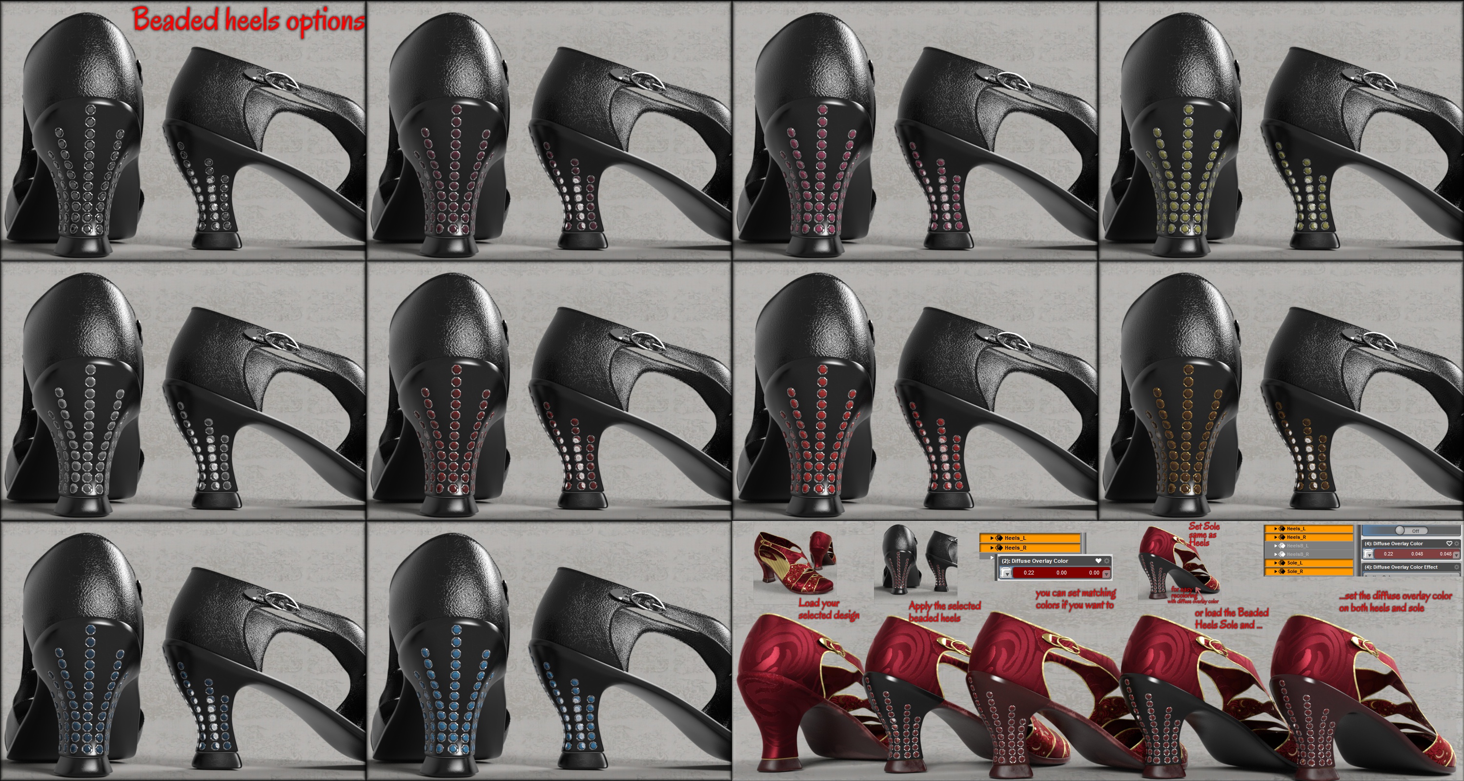Timeless Vintage Shoes Expansion Megapack | Daz 3D
