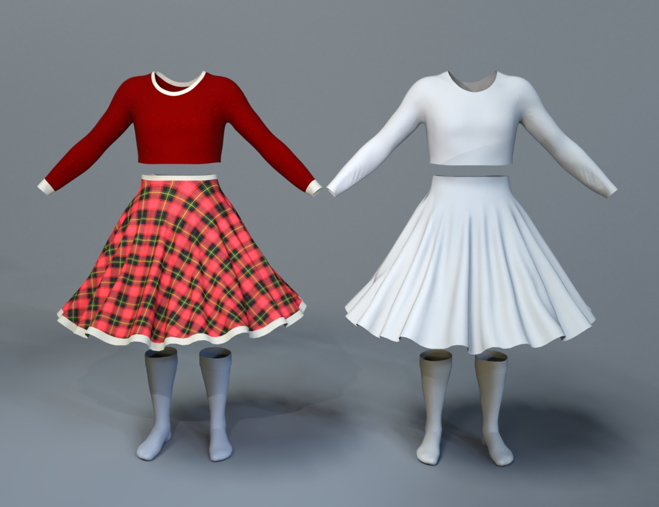 AP dForce Autumn Long-Sleeve Dress for Genesis 9 | Daz 3D