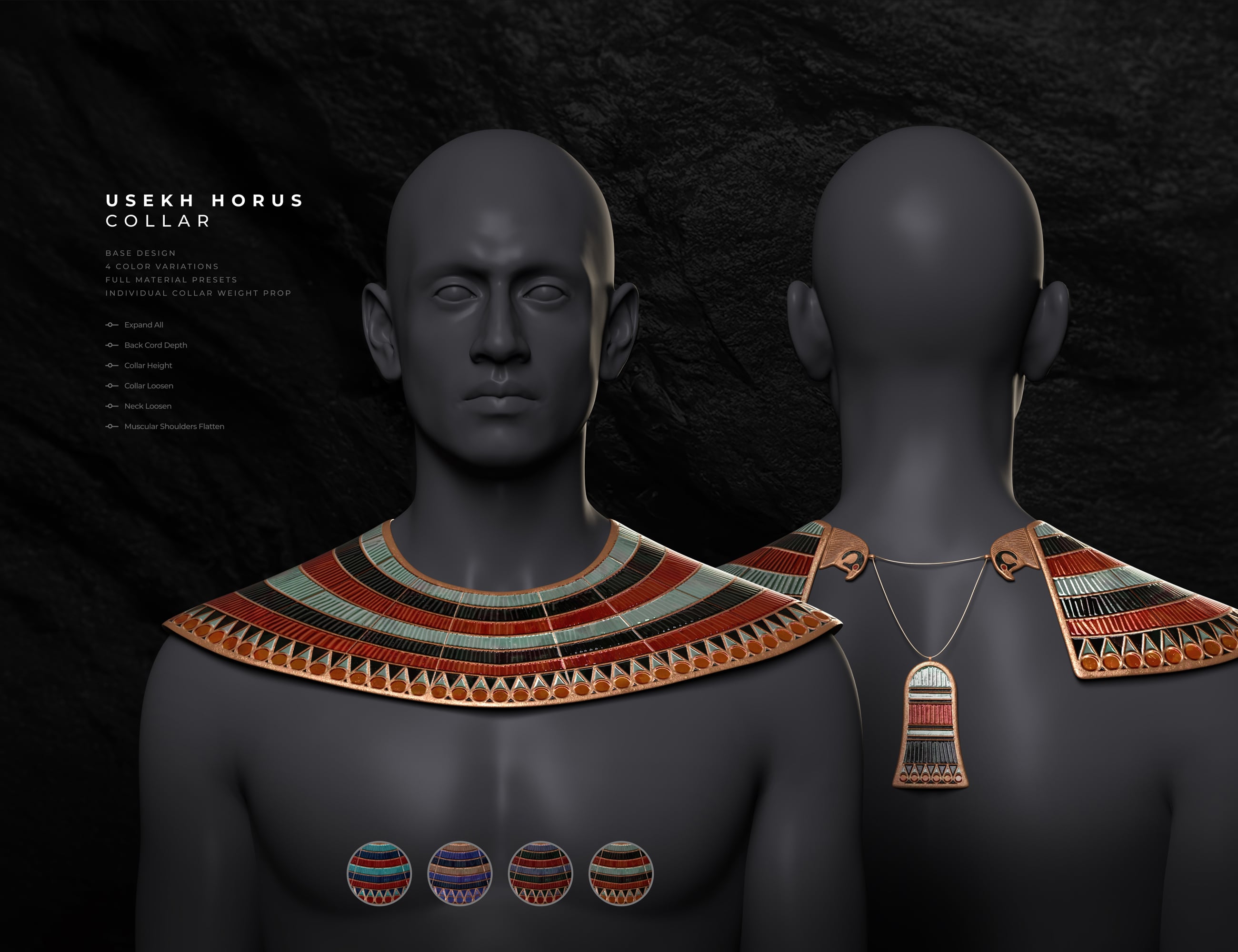 dForce Lowland Pharaoh Outfit for Genesis 9 | Daz 3D
