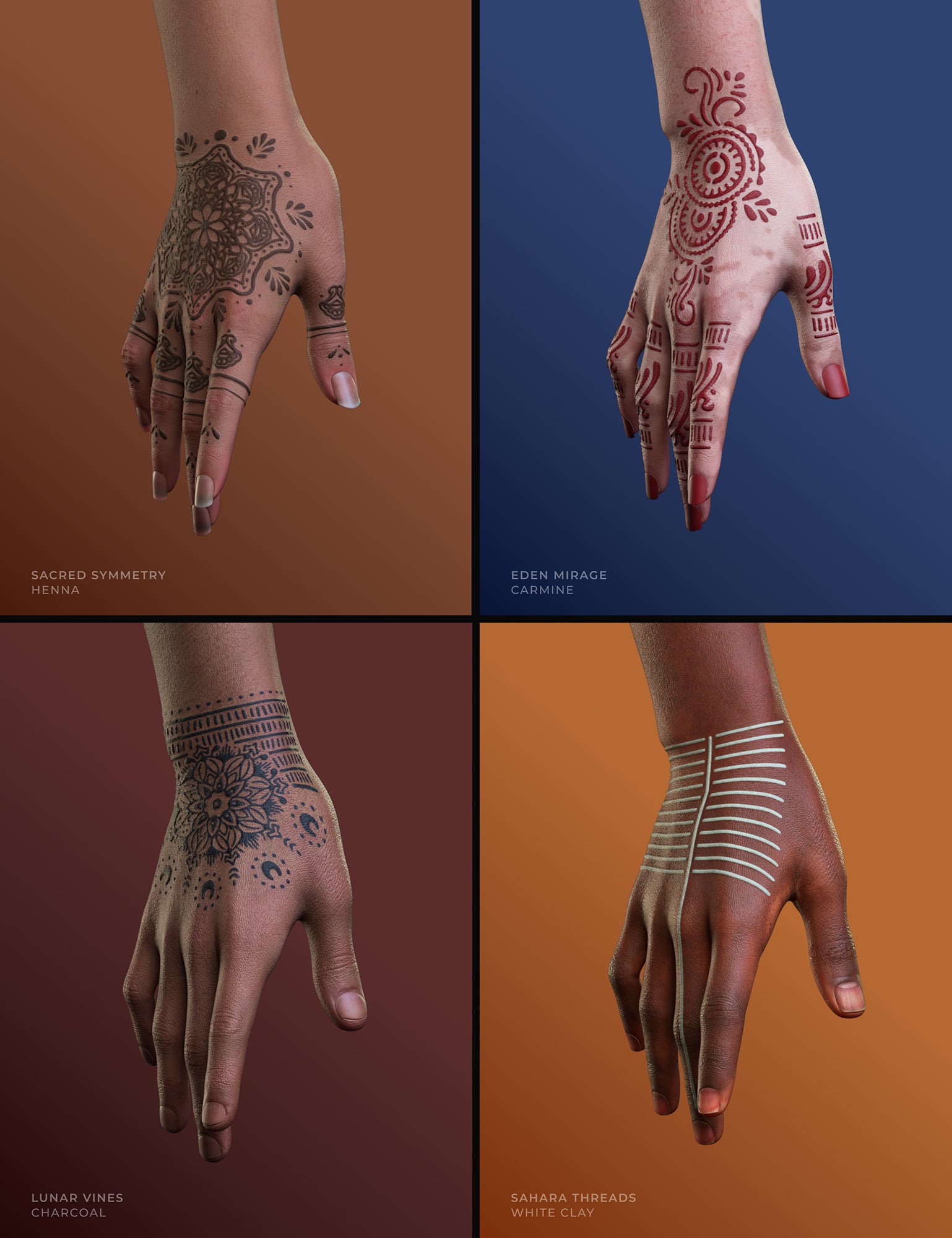 MENA Eyes and Hands Makeup for Genesis 9 | Daz 3D