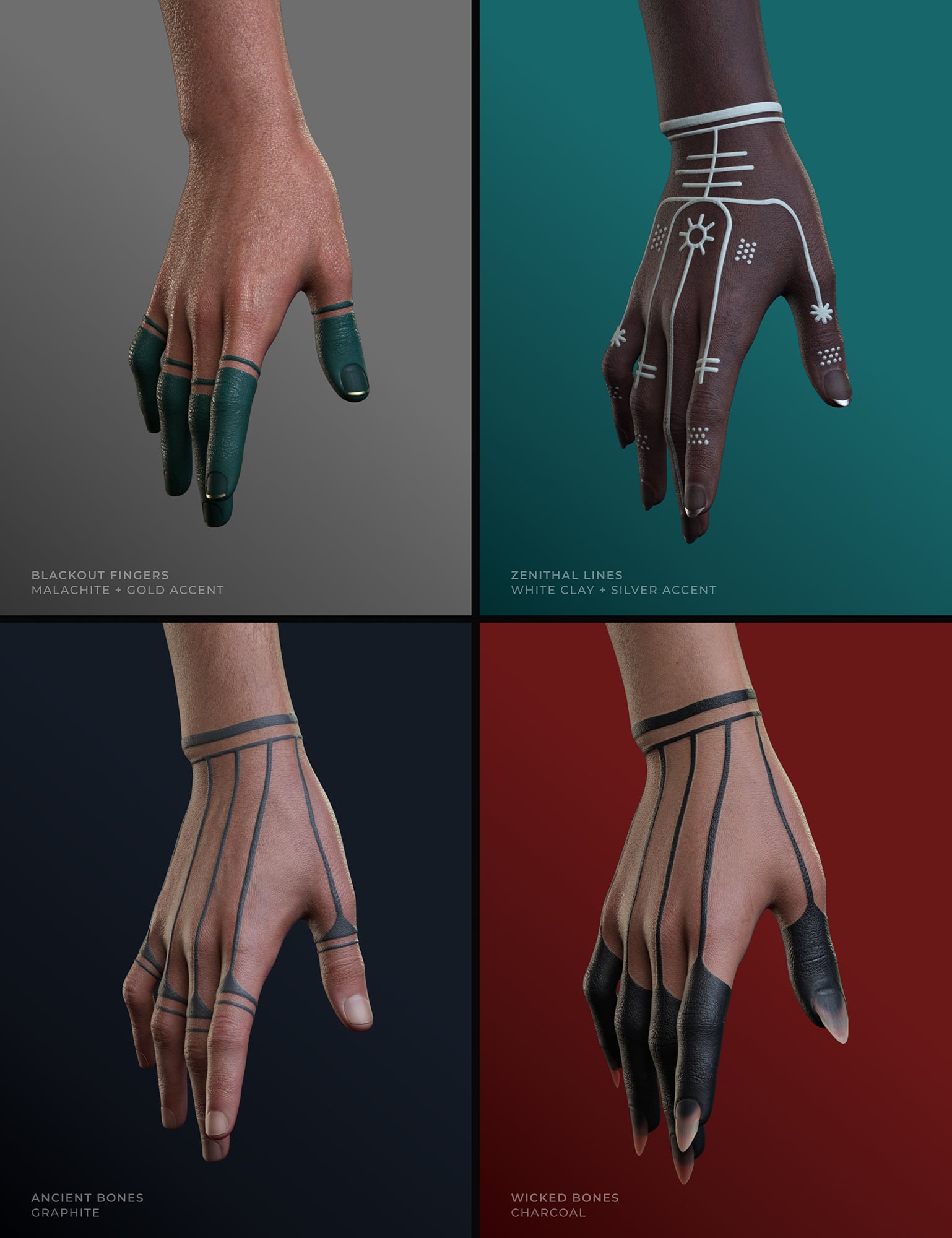 MENA Eyes and Hands Makeup for Genesis 9 | Daz 3D