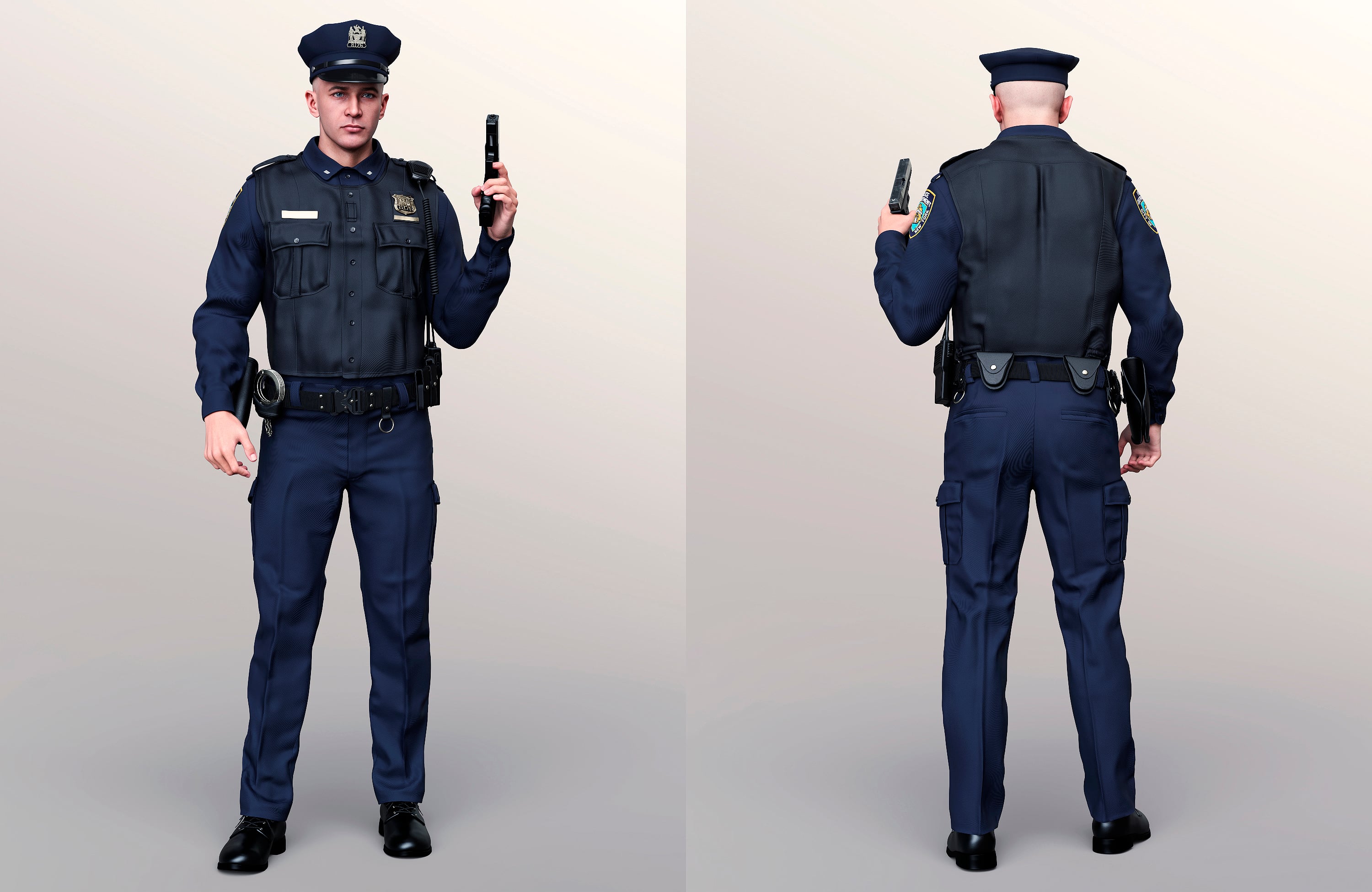 dForce Police Officer Uniform for Genesis 9 | Daz 3D