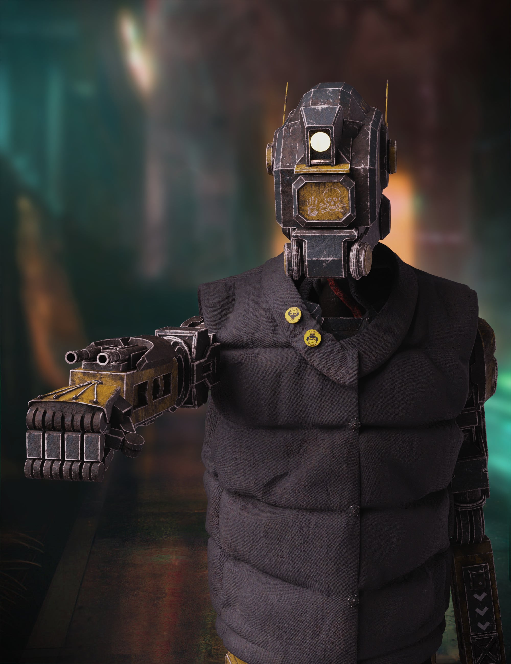 Cyberpunk Mercenary Robot | Daz 3D