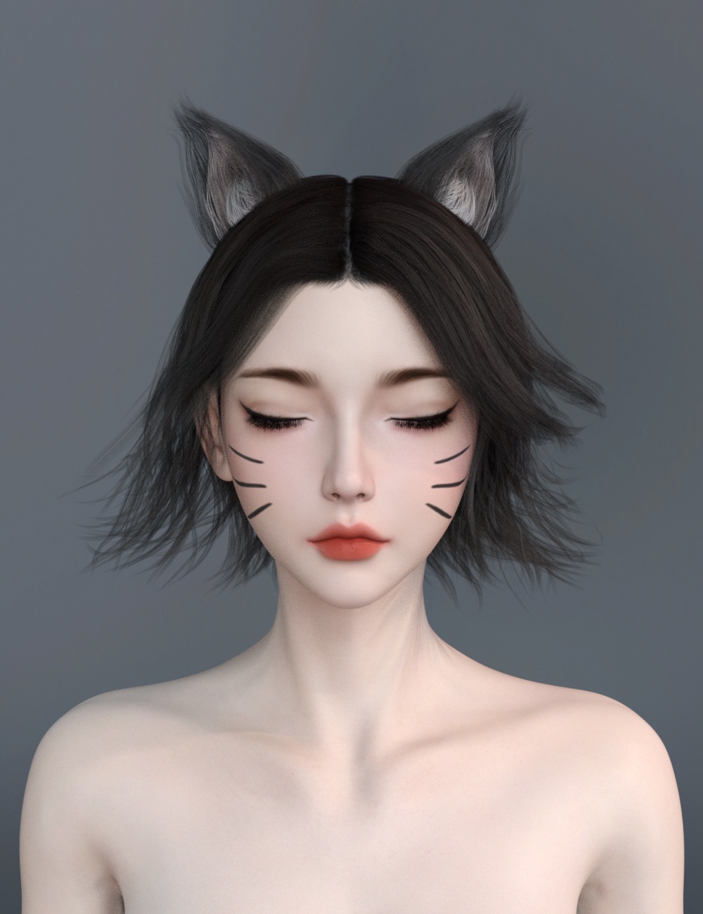 Noki Bob with Cat Ears for Genesis 9 | Daz 3D
