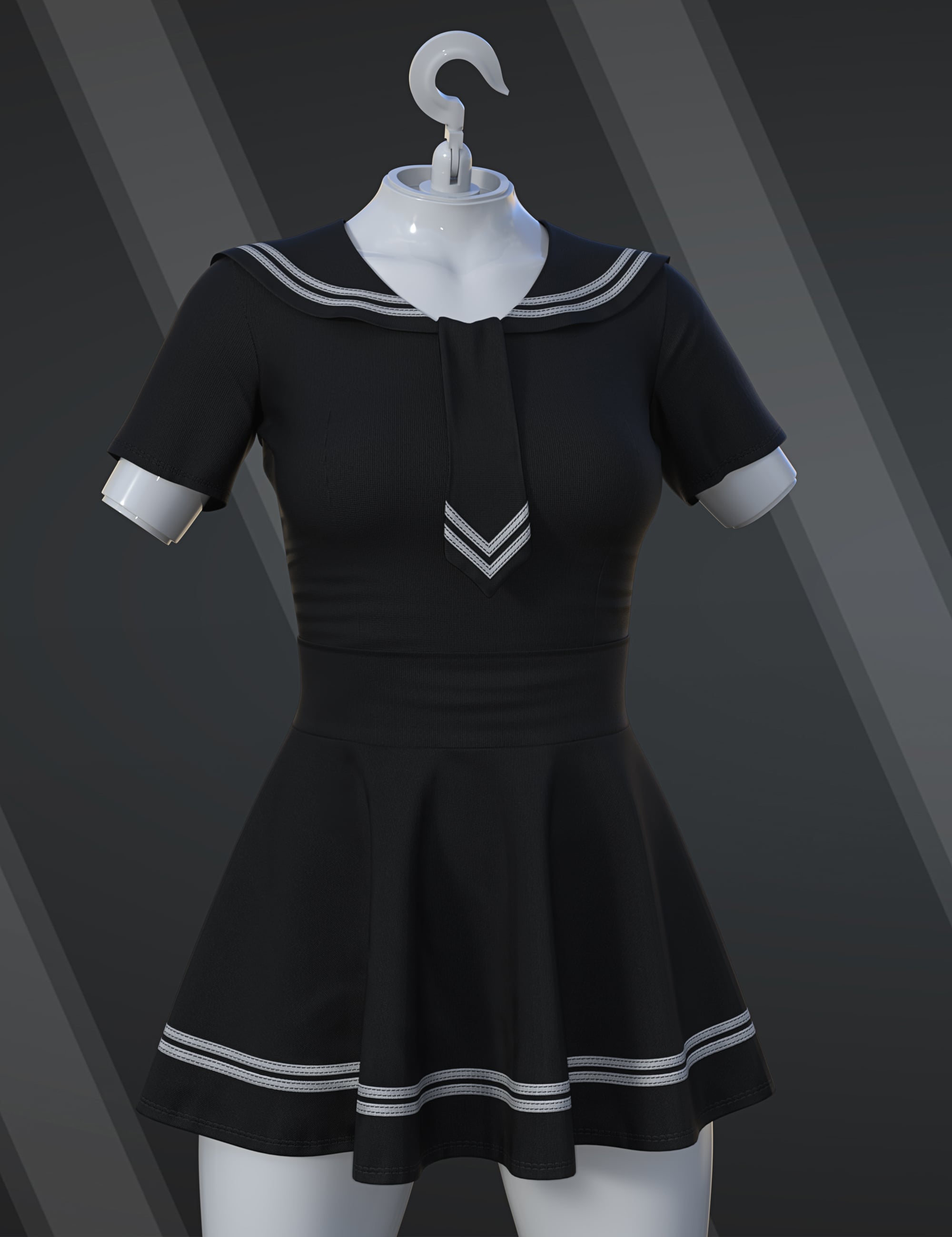 dForce SU Sailor Uniform for Genesis 9, 8.1, and 8 Female | Daz 3D