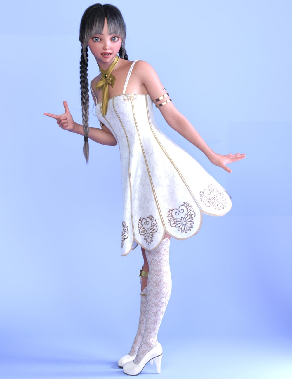 dForce Magical Dress Outfit for Genesis 9 | Daz 3D