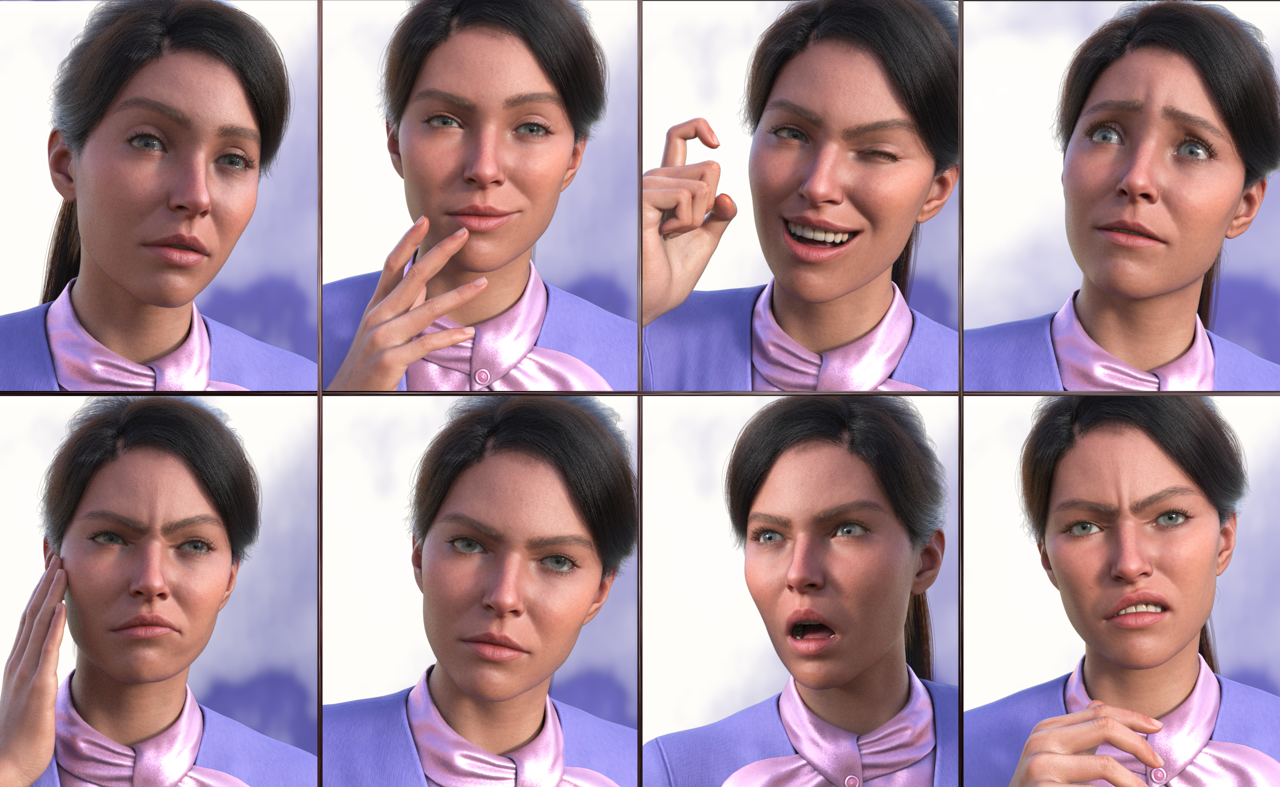 JW Formal Lady Expressions for Ashley 9 | Daz 3D