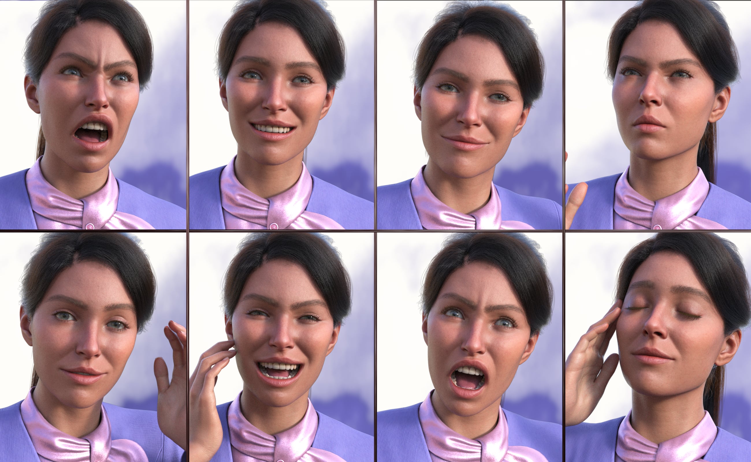 JW Formal Lady Expressions for Ashley 9 | Daz 3D