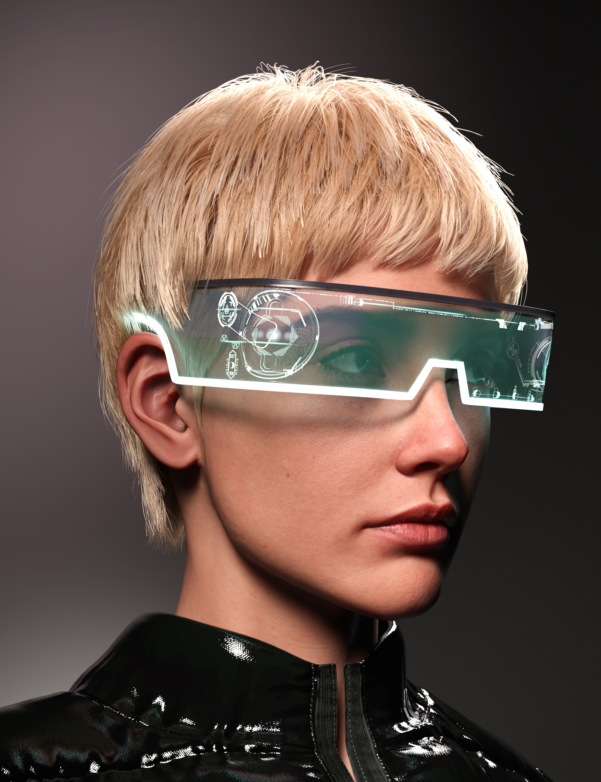 dForce FE Strand-Based Edgy Short Hair for Genesis 9 | Daz 3D