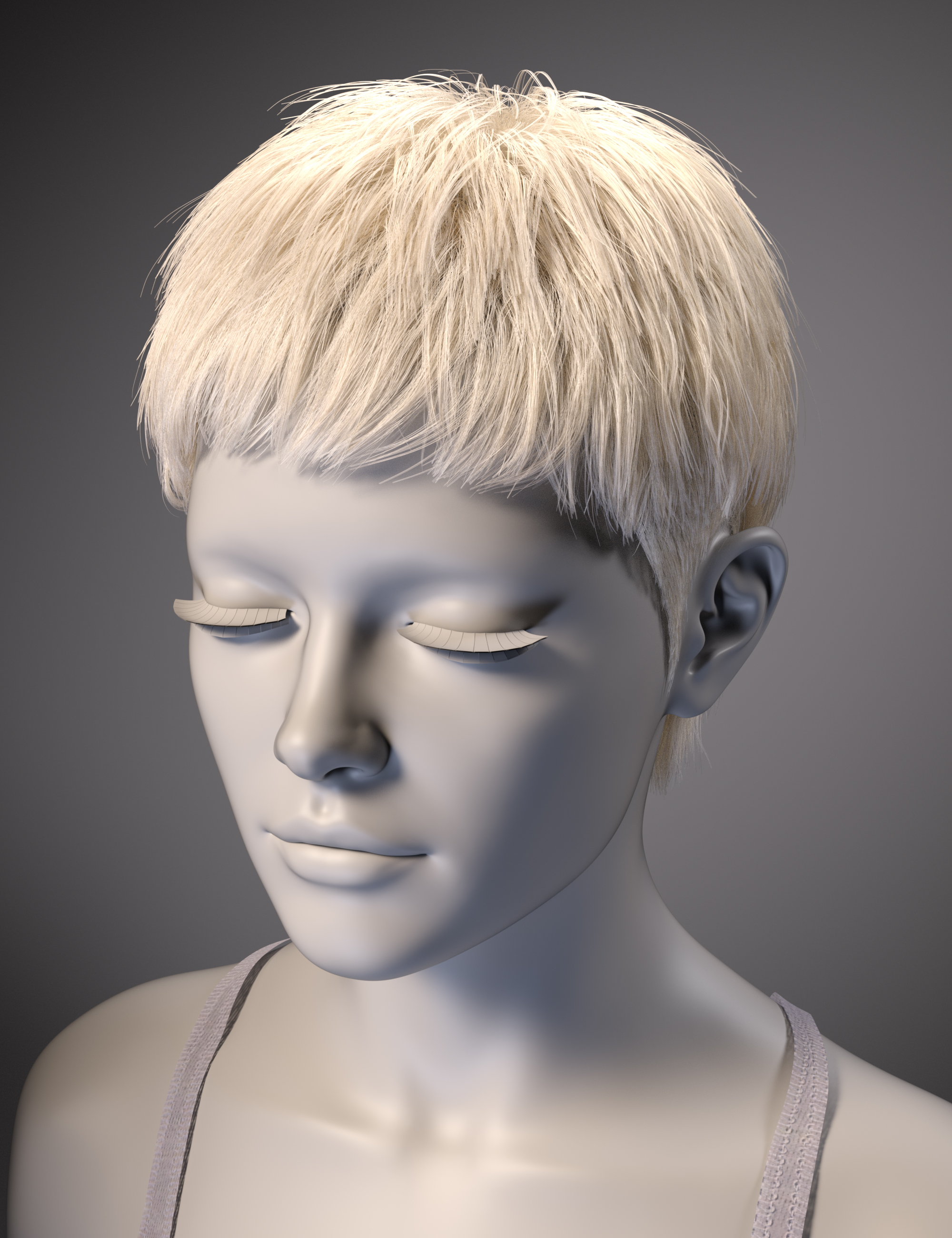 dForce FE Strand-Based Edgy Short Hair for Genesis 9 | Daz 3D