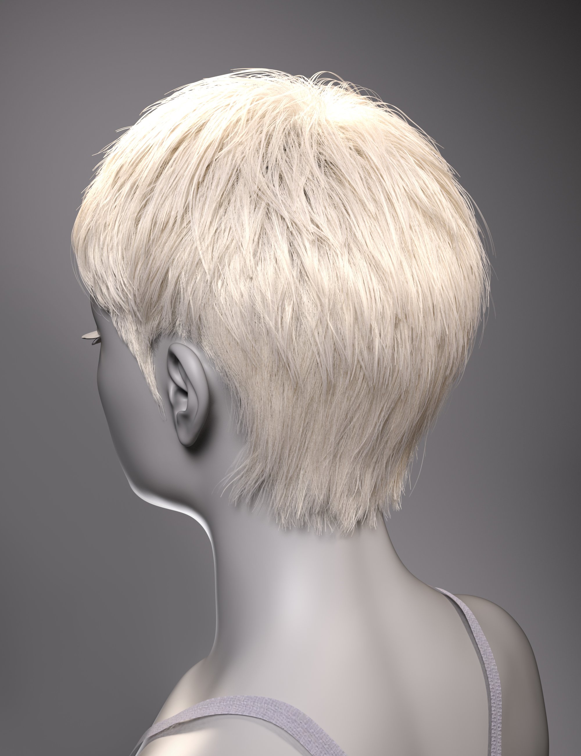 dForce FE Strand-Based Edgy Short Hair for Genesis 9 | Daz 3D