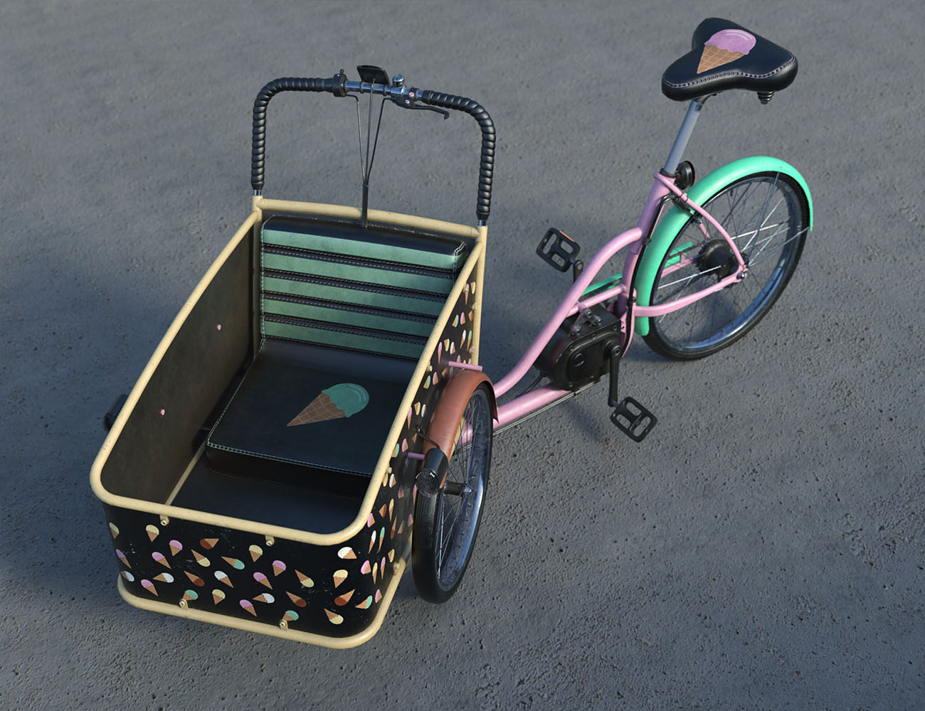 Texture Add-On for Electric Bucket Bike | Daz 3D