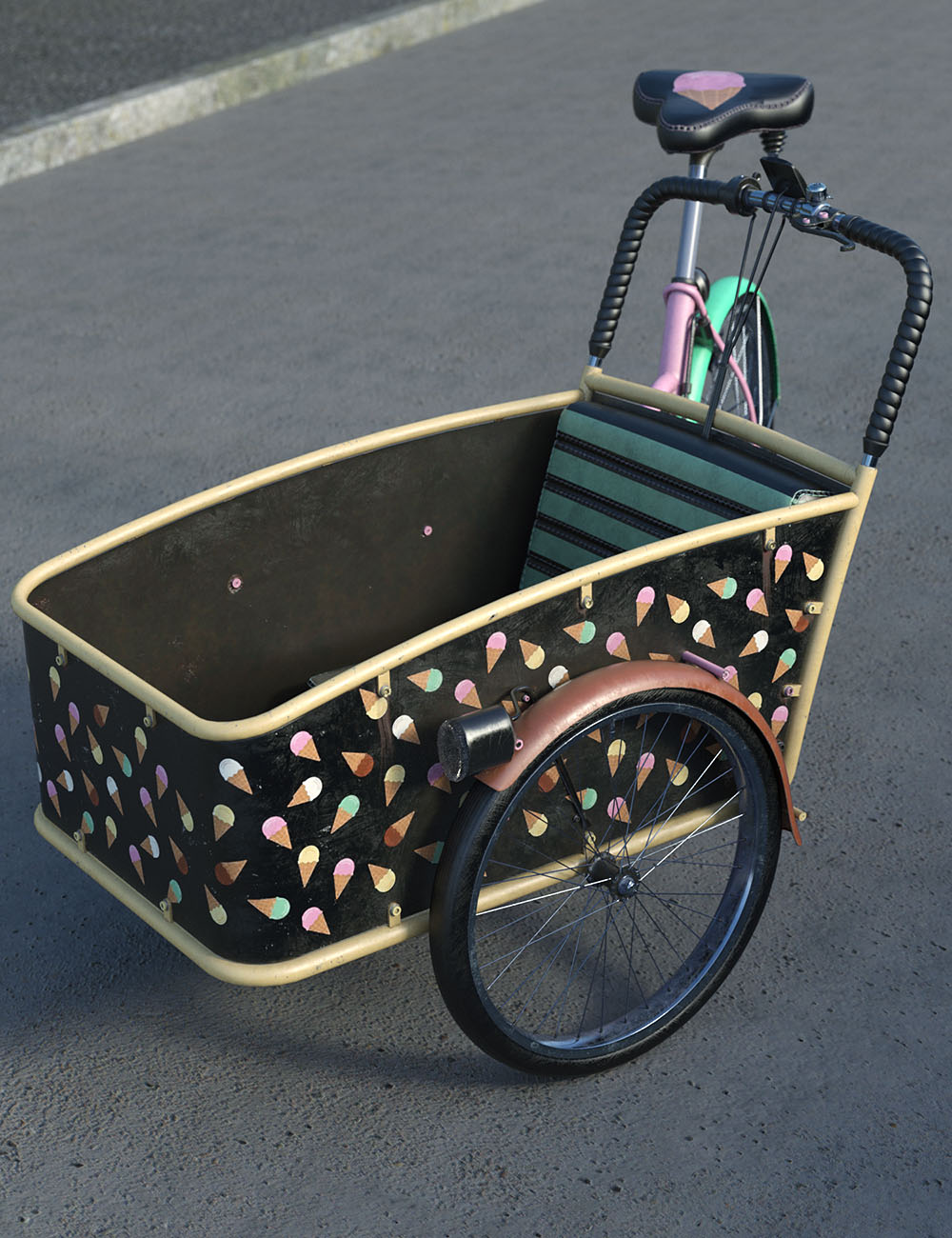 Texture Add-On for Electric Bucket Bike | Daz 3D