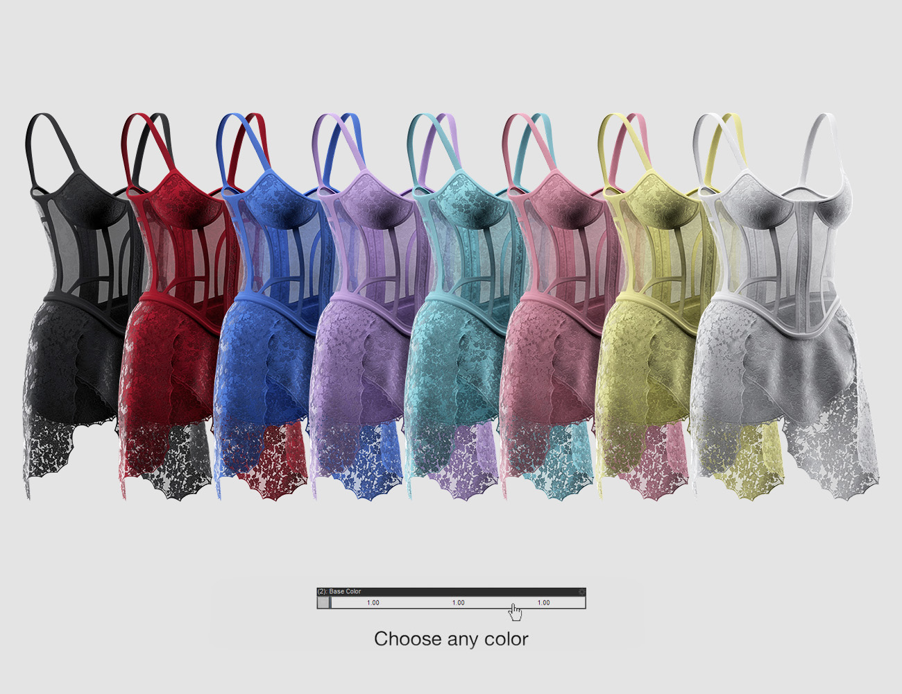 dForce Gothic Corset Textures | Daz 3D