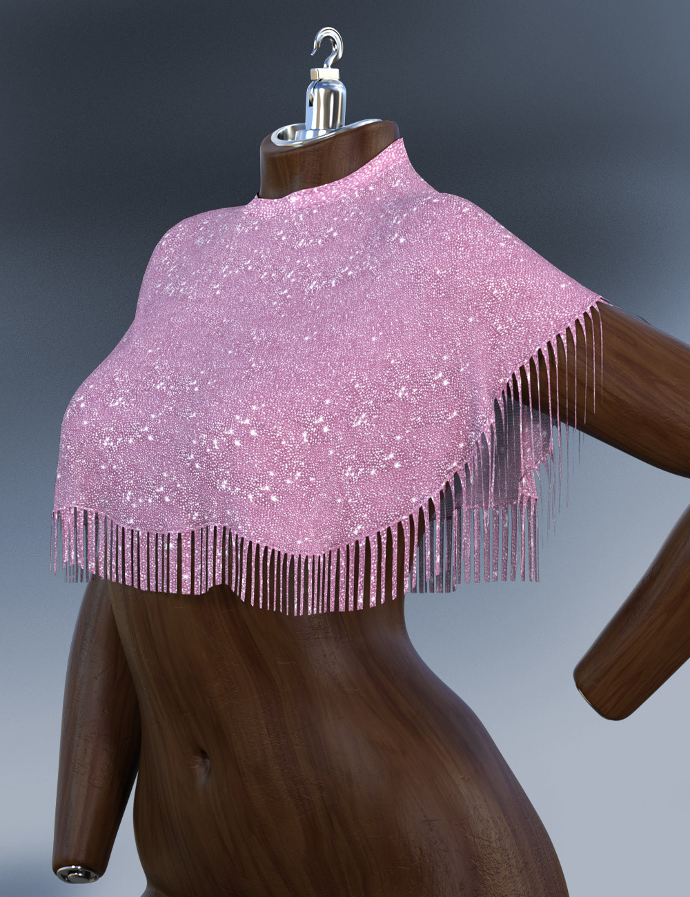 dForce Fringed Cape for Genesis 9 | Daz 3D
