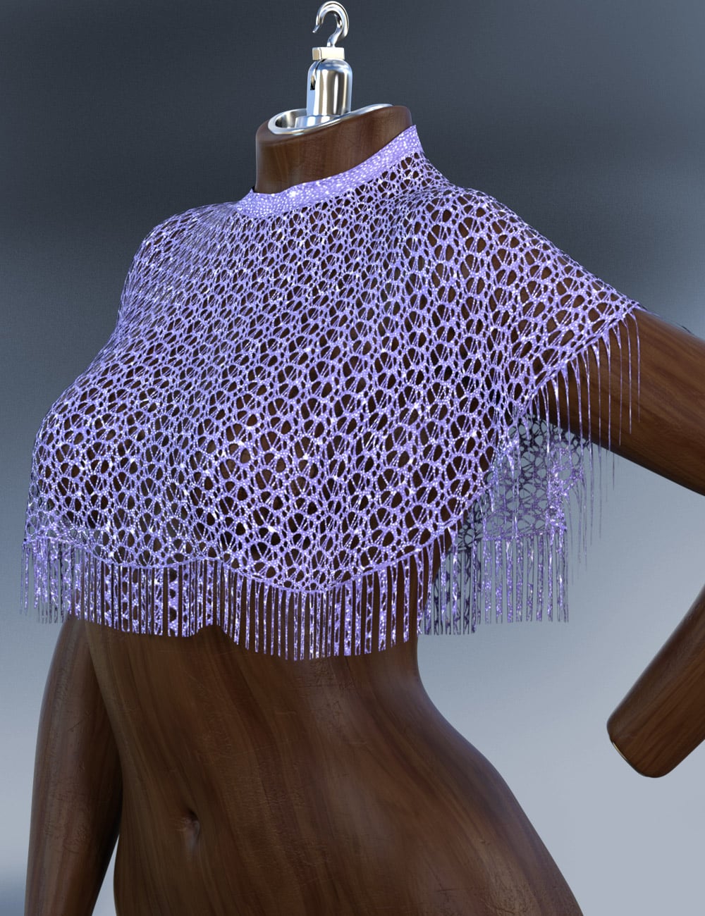 dForce Fringed Cape for Genesis 9 | Daz 3D