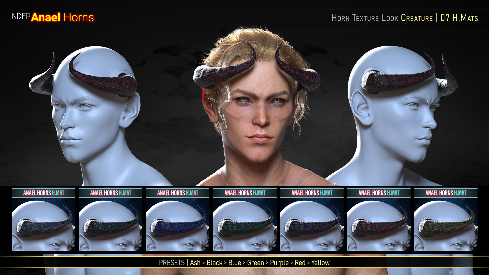 NDFP Anael Horns for Genesis 9 | Daz 3D
