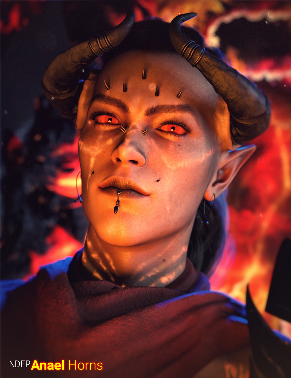 NDFP Anael Horns for Genesis 9 | Daz 3D