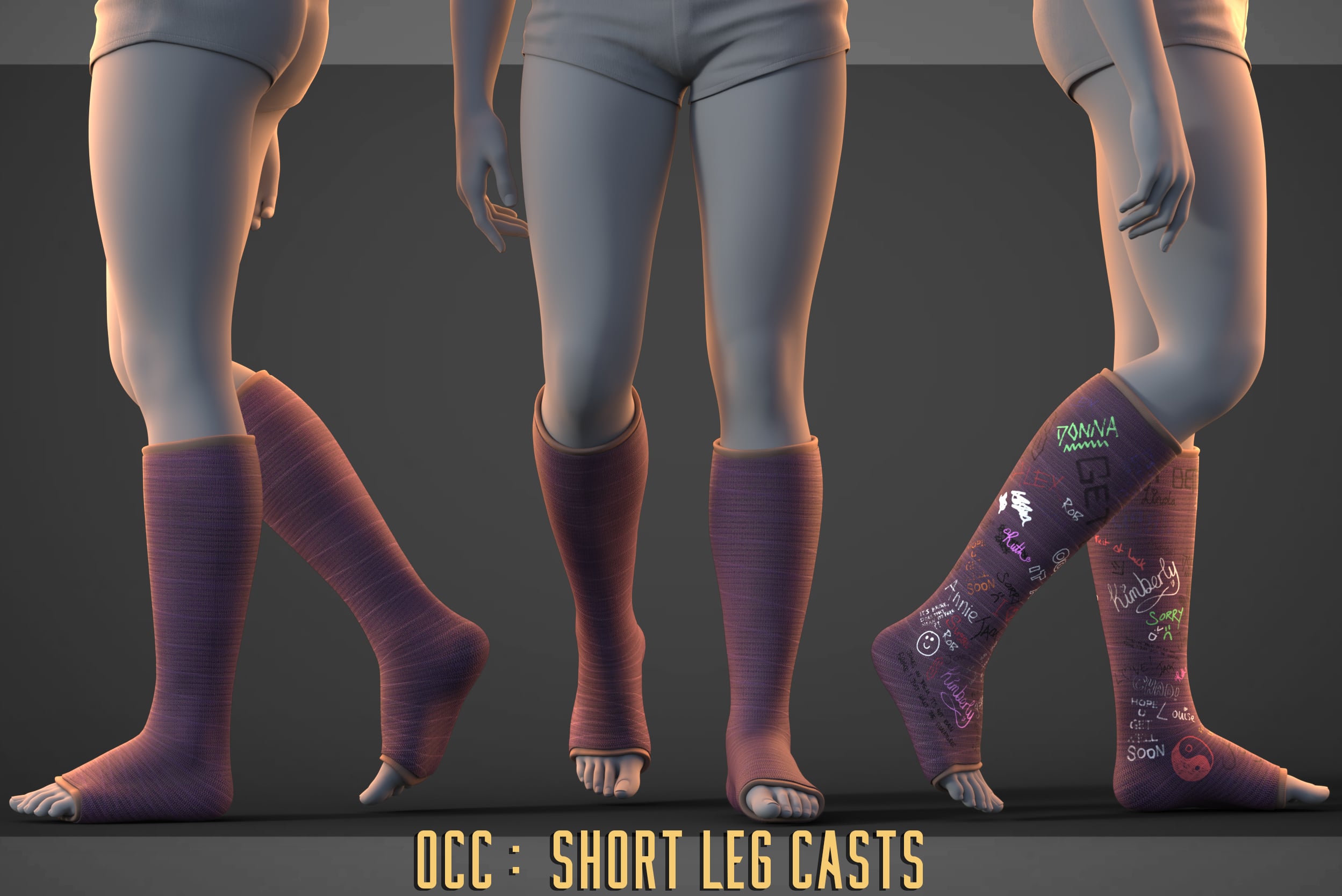 Orthopedic Cast Collection for Genesis 9 | Daz 3D