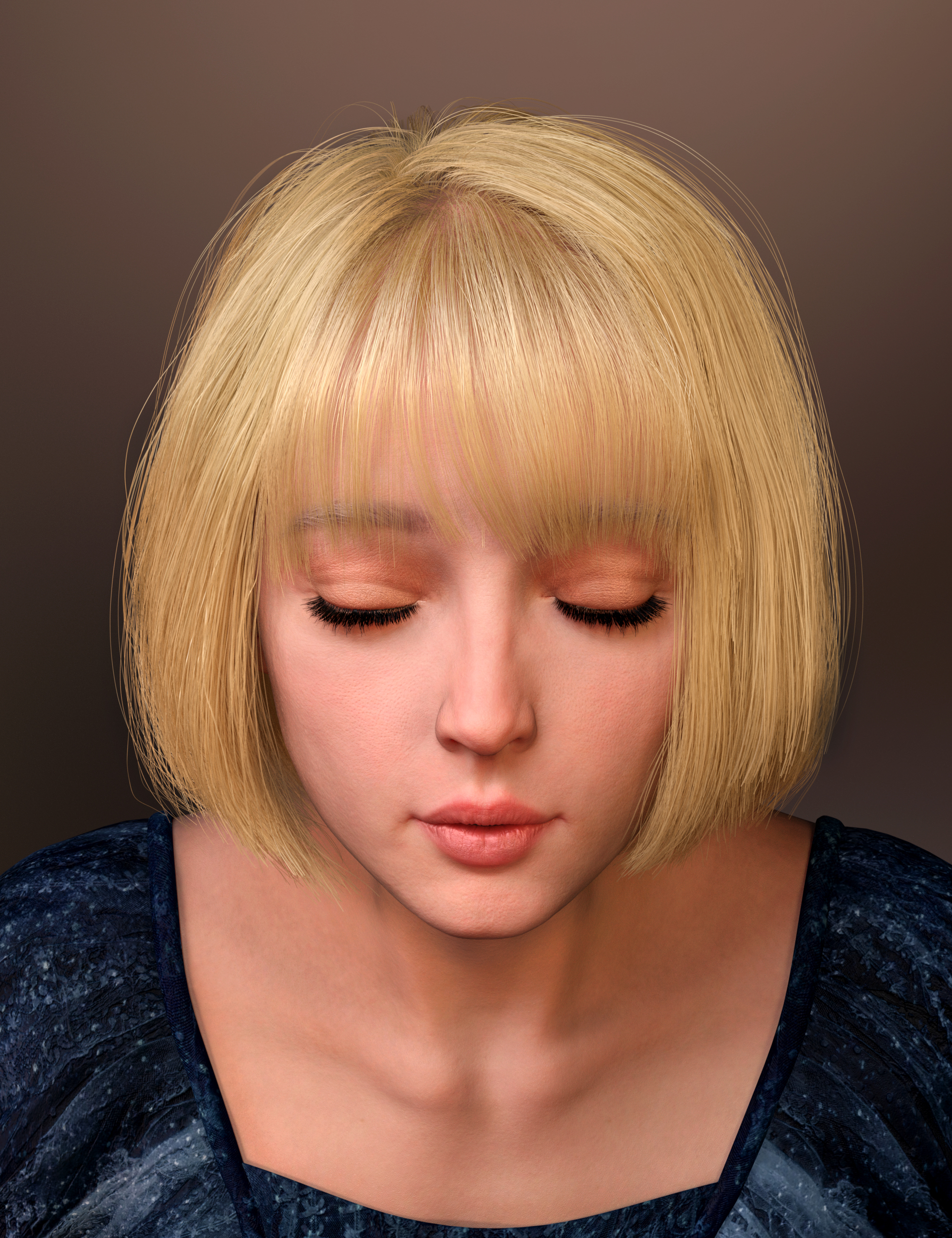 dForce FE Strand-Based Bubble Bob Hair for Genesis 9 | Daz 3D