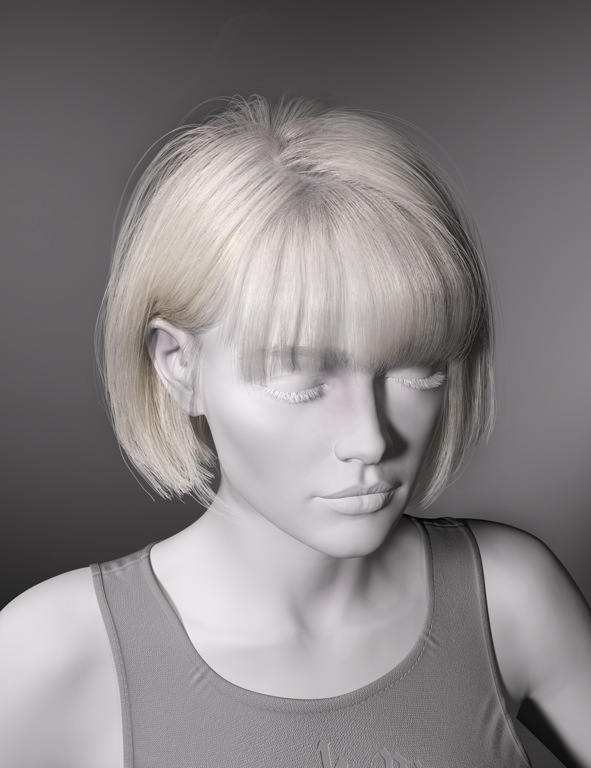dForce FE Strand-Based Bubble Bob Hair for Genesis 9 | Daz 3D