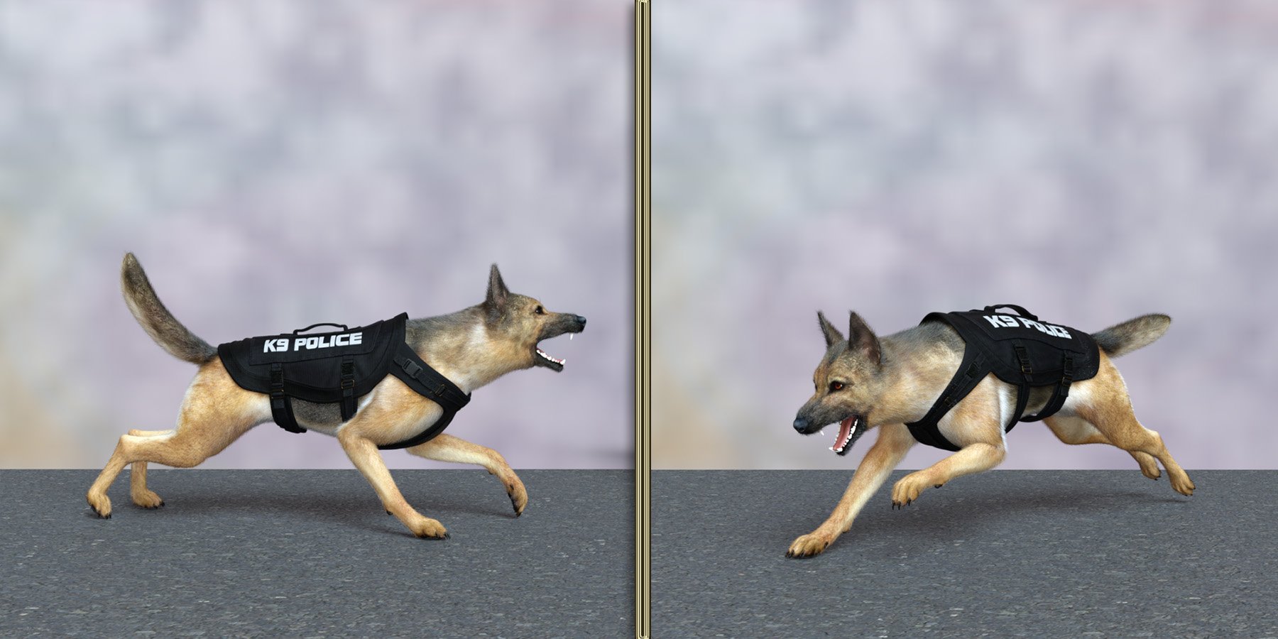 K9 Unit Poses for German Shepherd | Daz 3D