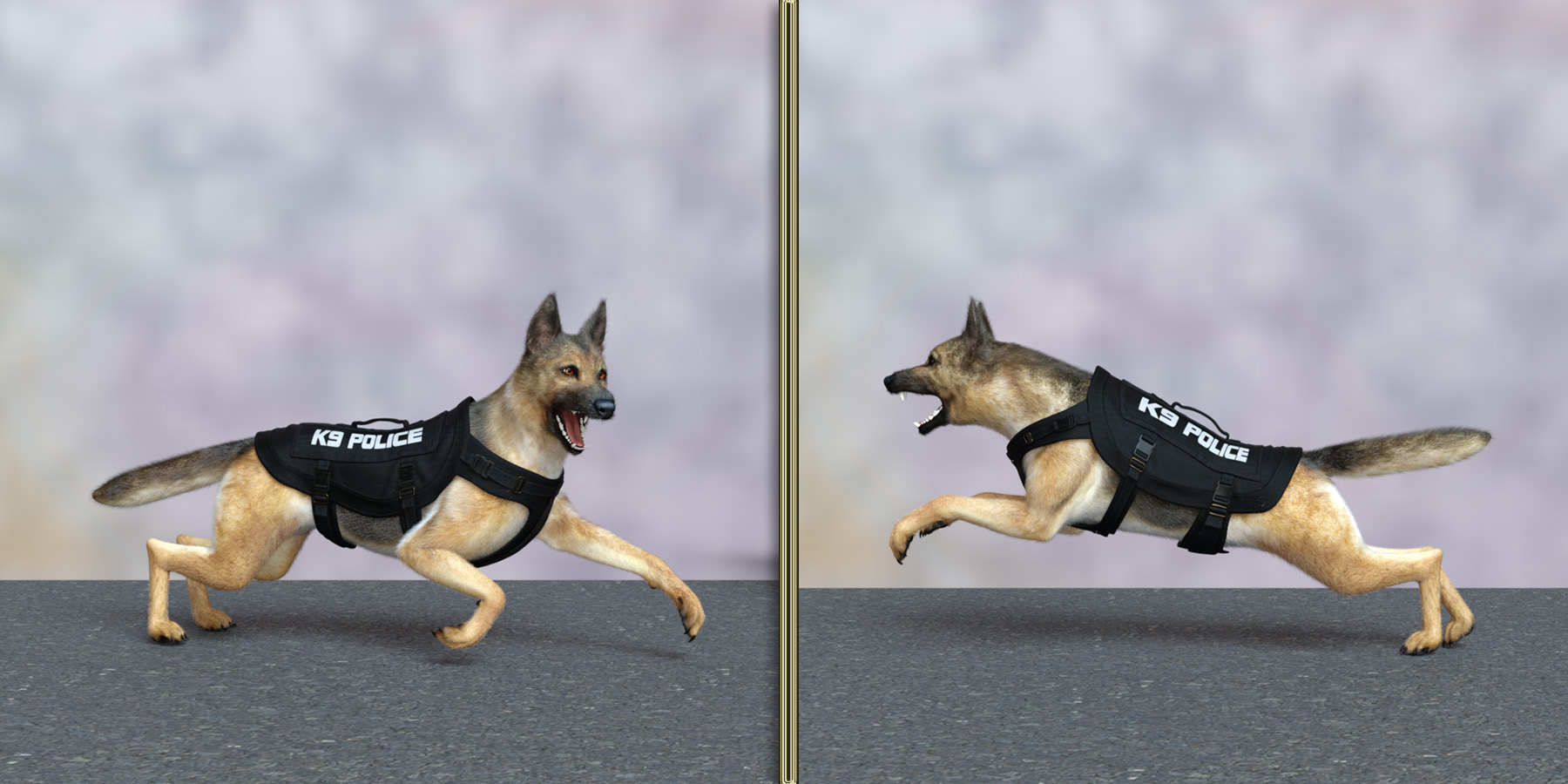 K9 Unit Poses for German Shepherd | Daz 3D