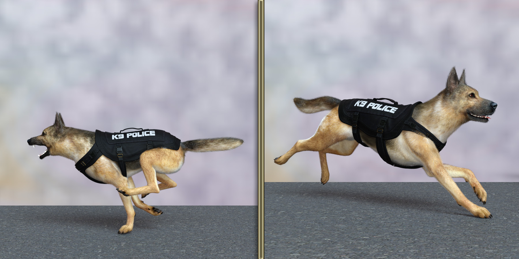 K9 Unit Poses for German Shepherd | Daz 3D