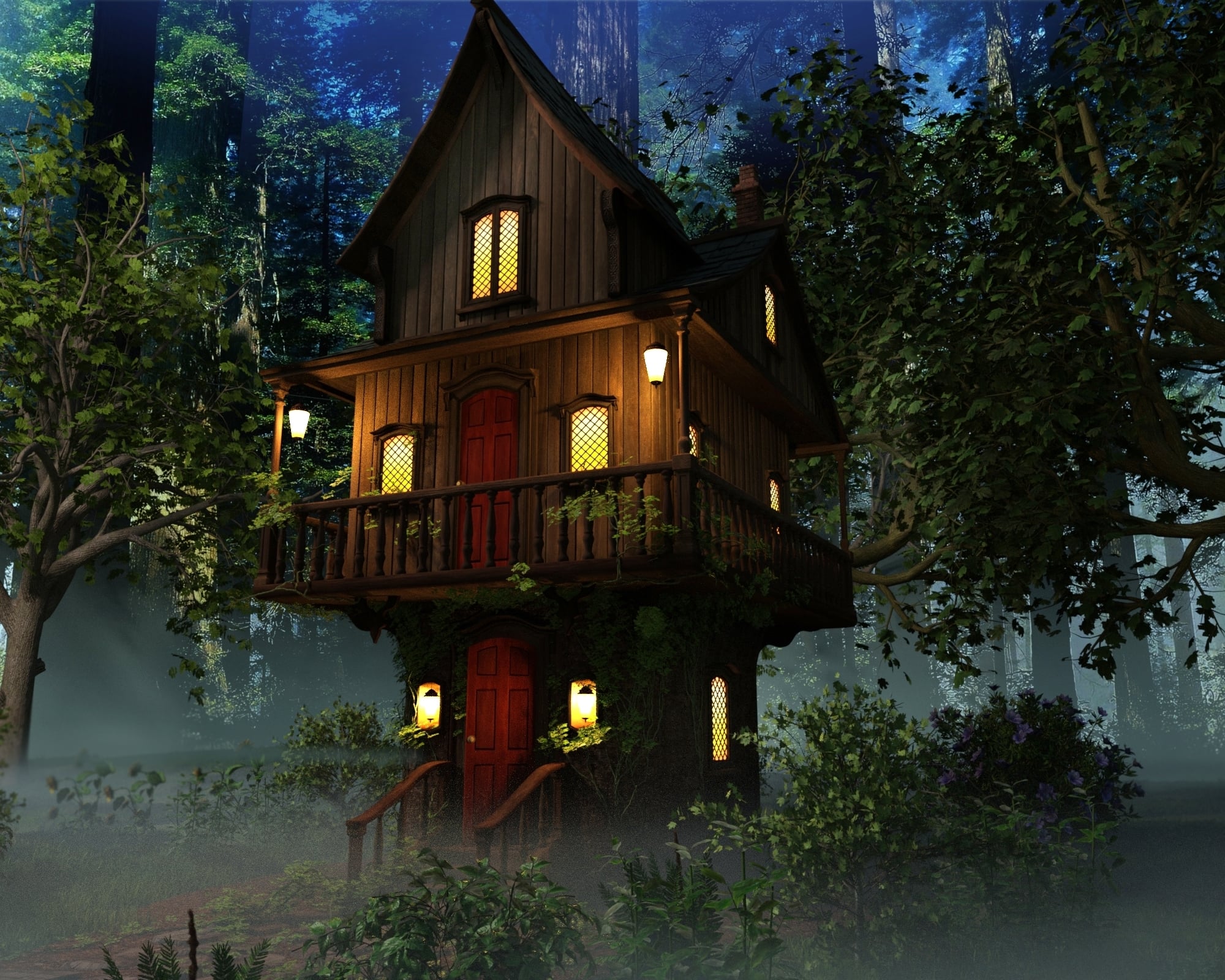 MGX Enchanted Chalet & Forest | Daz 3D