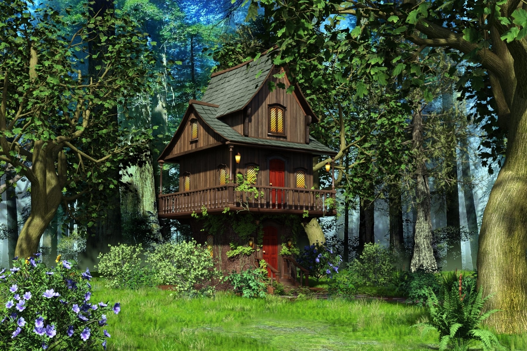 MGX Enchanted Chalet & Forest | Daz 3D