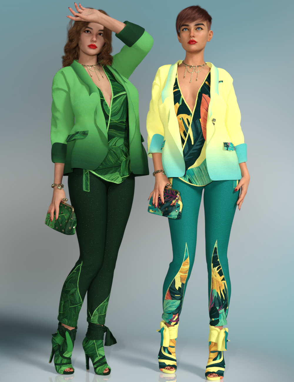 Cosmopolitan Textures for dForce Elaila Outfit for Genesis 9 | Daz 3D