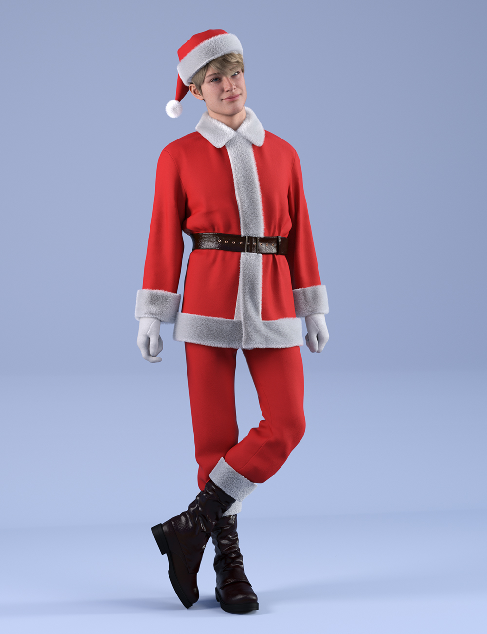 dForce HnC24 Santa Costume Outfits for Genesis 9 | Daz 3D