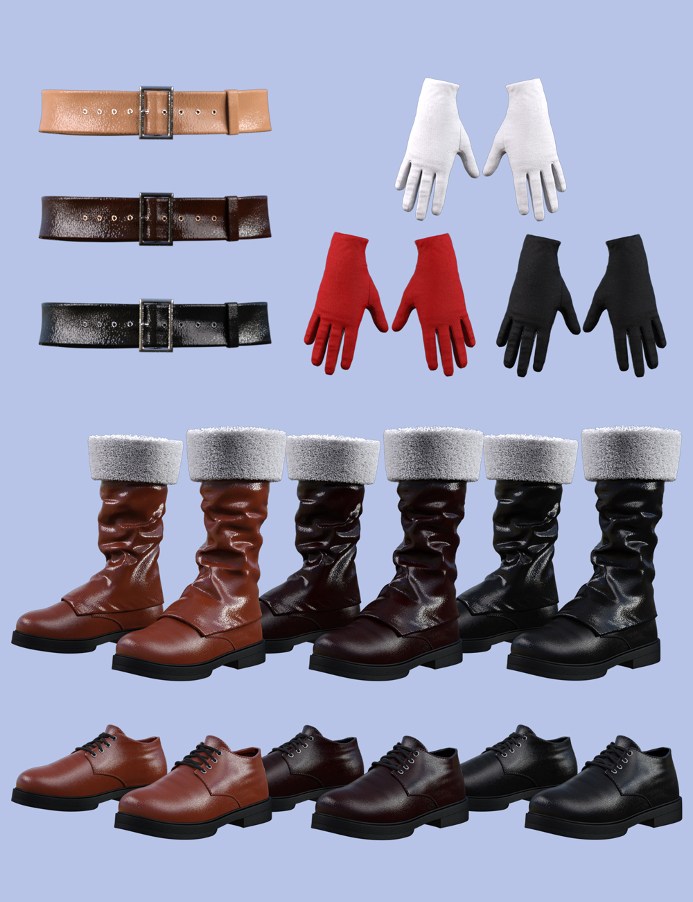 dForce HnC24 Santa Costume Outfits for Genesis 9 | Daz 3D